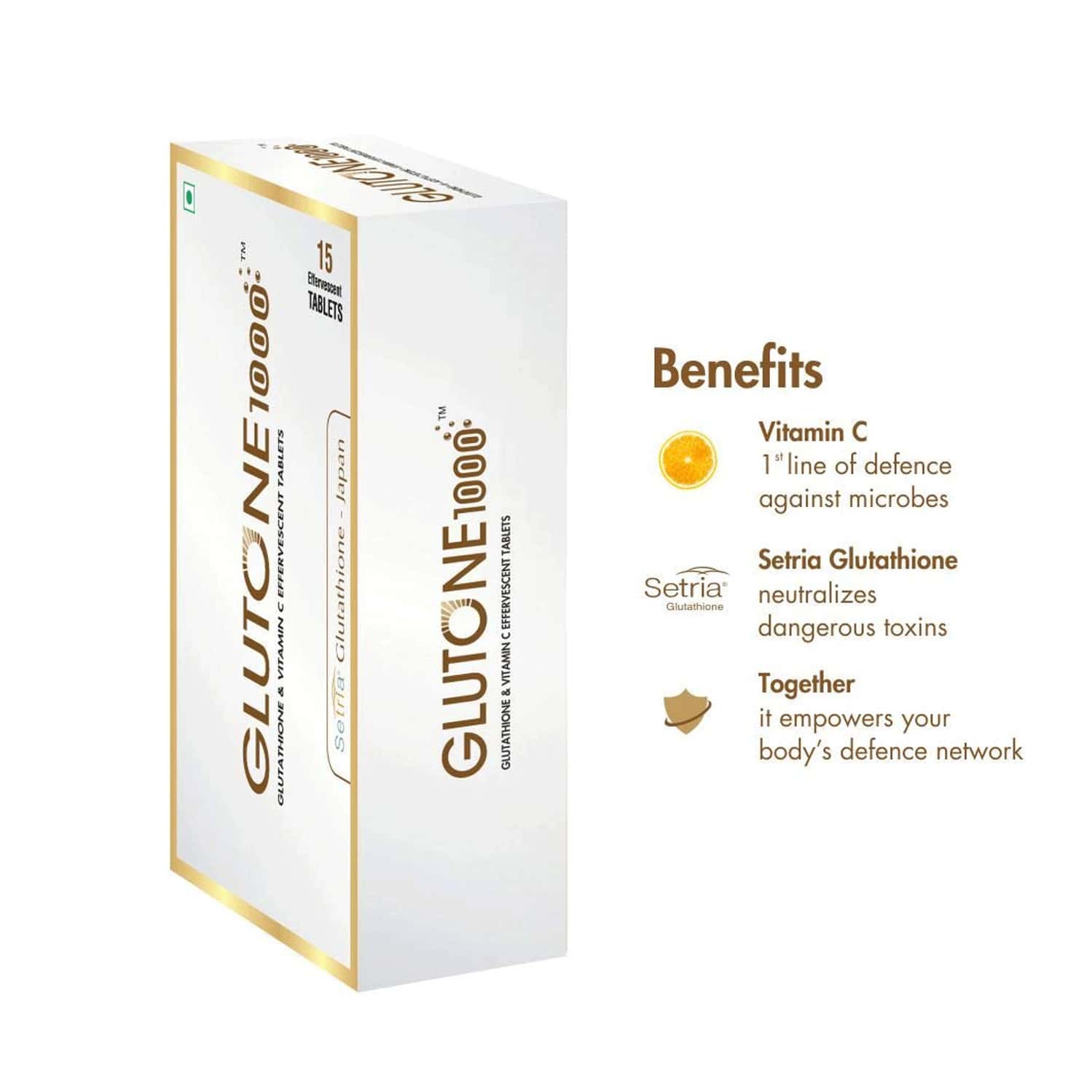 Buy GLUTONE 1000 GLUTATHIONE EFFERVESCENT TABLETS| 15 TABLETS (PACK OF ...
