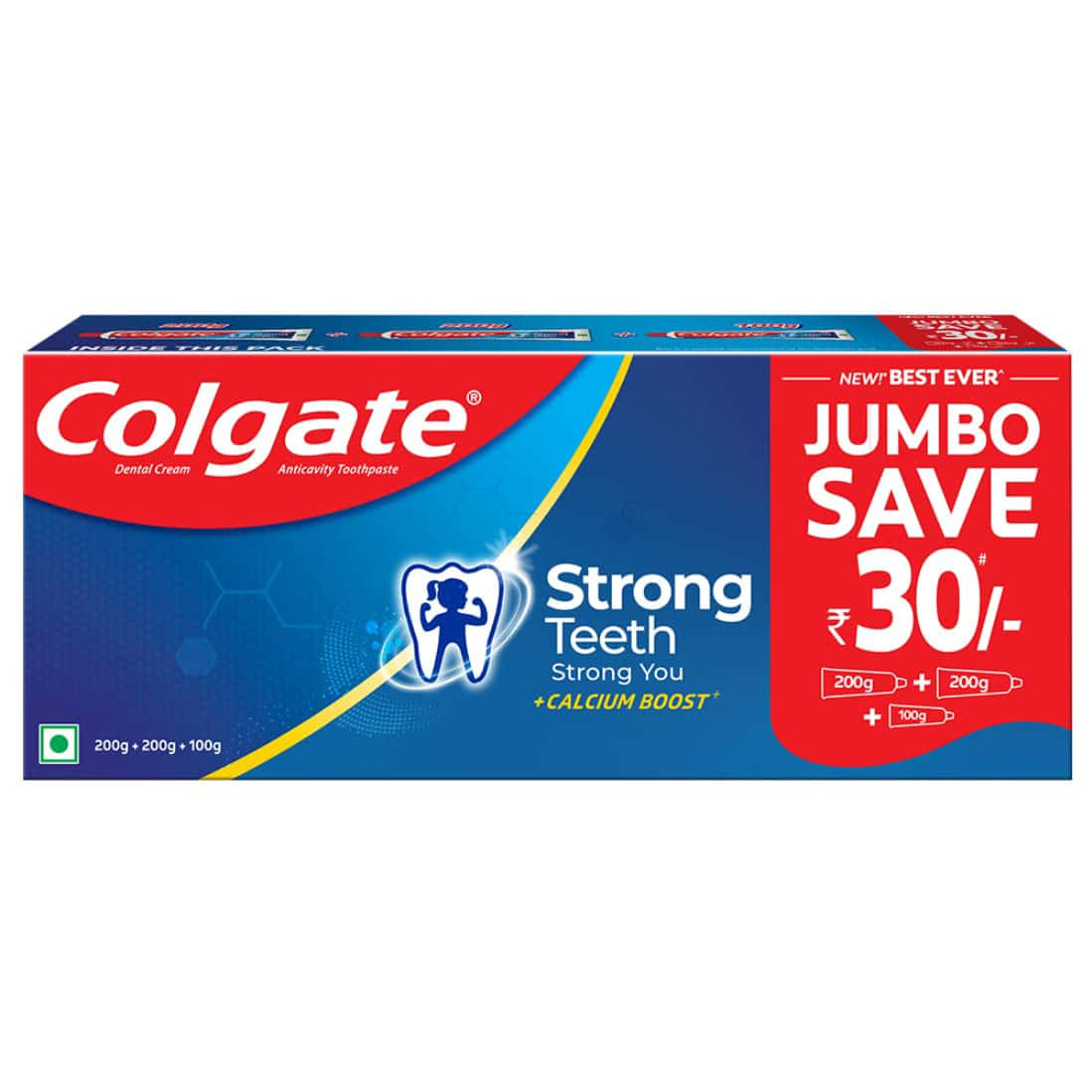 Buy COLGATE STRONG TEETH TOOTHPASTE - 200GM WITH ZIGZAG TOOTHBRUSH - 3 ...