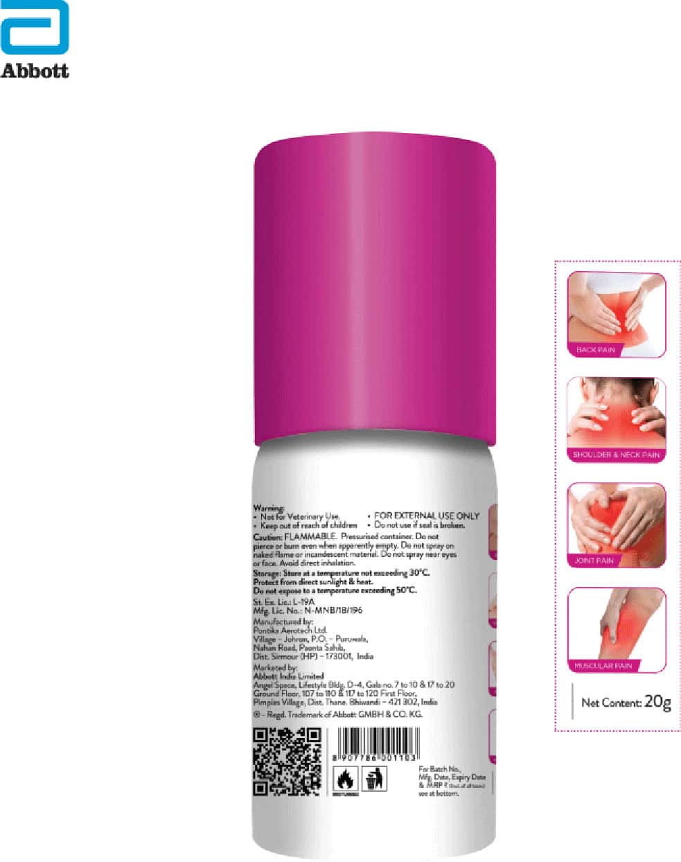 Buy BRUFEN POWER PAIN RELIEF SPRAY 20G (400 SPRAYS) Online & Get Upto ...