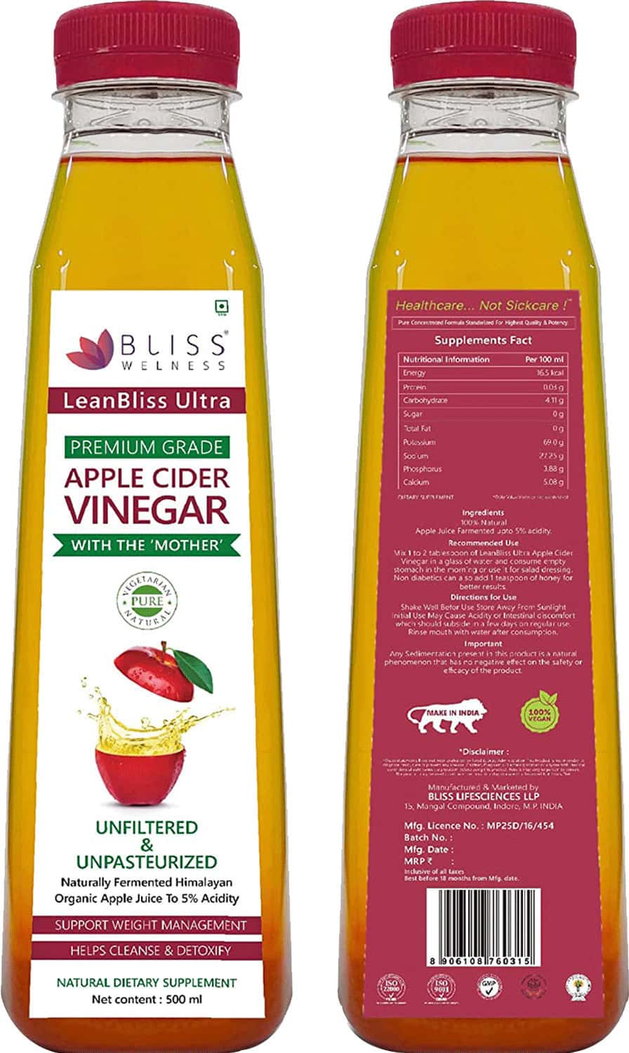 Buy BLISS WELNESS |ORGANIC HIMALAYAN APPLE CIDER VINEGAR|RAW UNFILTERED ...