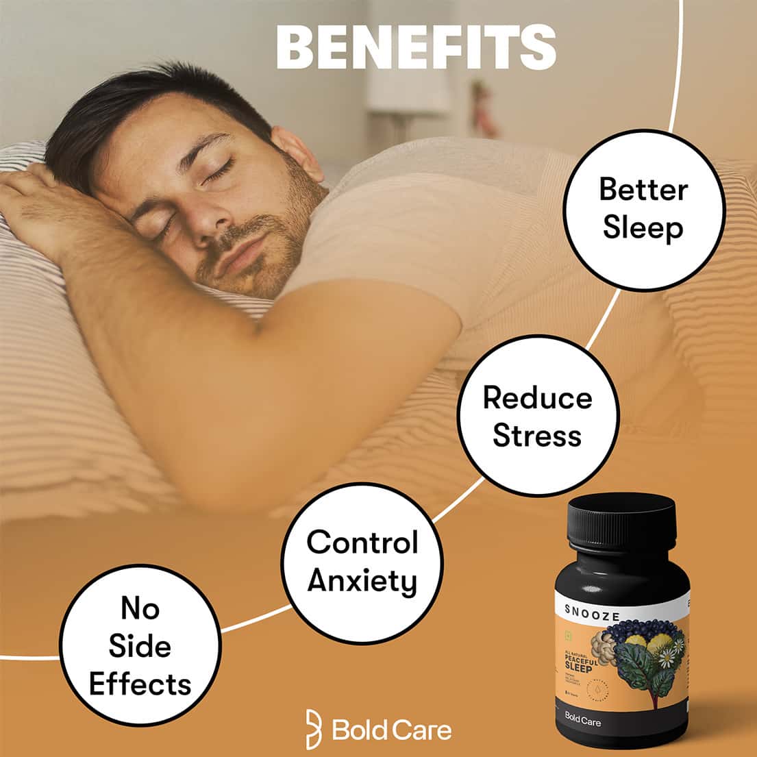 Buy BOLD CARE SNOOZE ALL NATURAL SLEEPING PILLS - MELATONIN 10MG - 60 ...