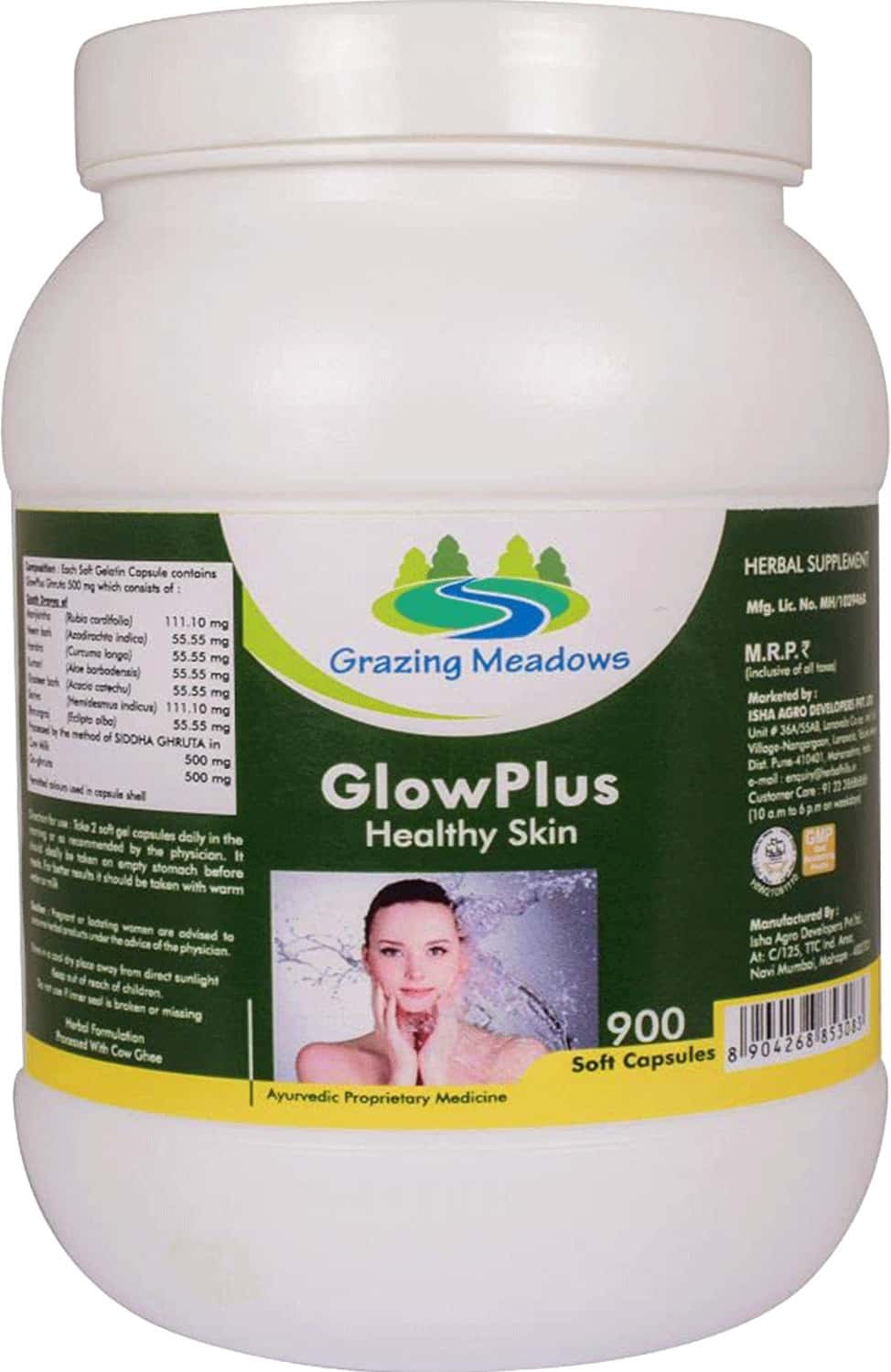 Buy VED TATTVA GLOWPLUS 900 CAPSULES FOR HEALTHY SMOOTH AND BLEMISH ...