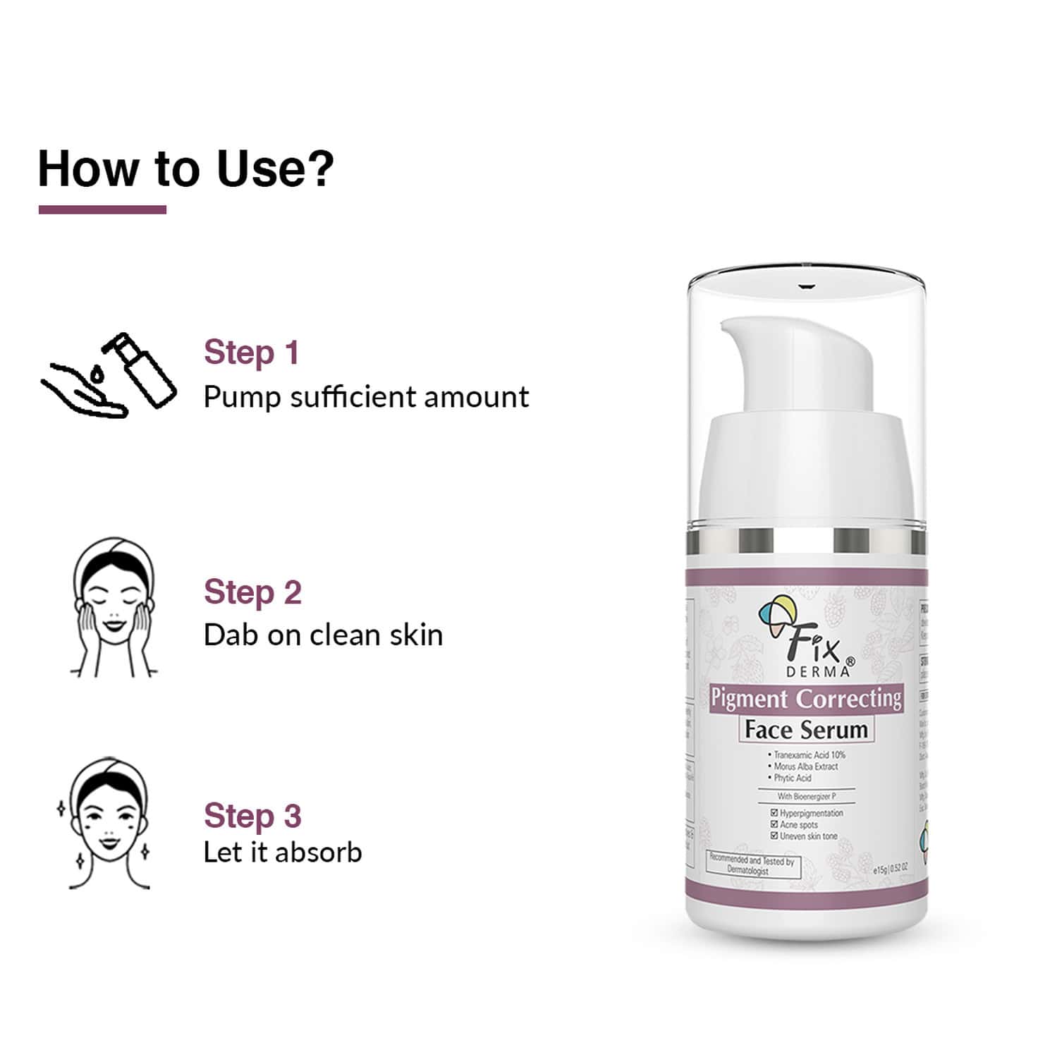 Buy FIXDERMA PIGMENT CORRECTING FACE SERUM FOR HYPERPIGMENTATION ACNE ...