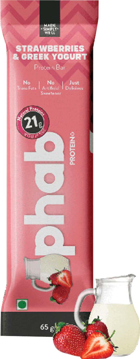 Buy PHAB PROTEIN BAR 21G PROTEIN ZERO TRANS FATS: PACK OF 6X 65G ...