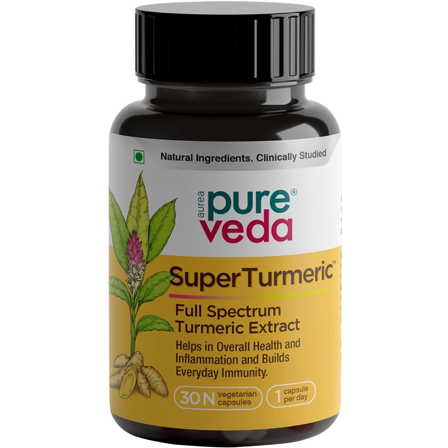 Buy AUREA PUREVEDA SUPER TURMERIC - FULL SPECTRUM TURMERIC EXTRACT - 30 ...