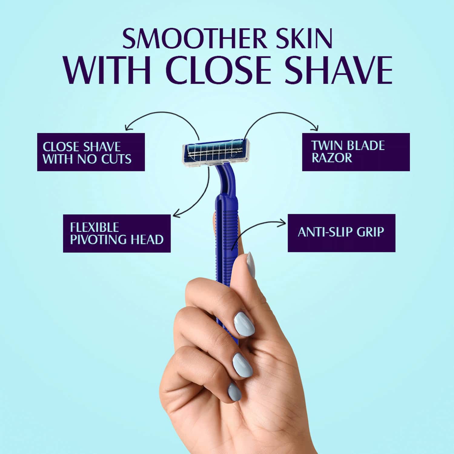 Buy MOM & WORLD SHAVERUSH MELLOW BODY RAZOR 4 IN 1 STAINLESS STEEL ...