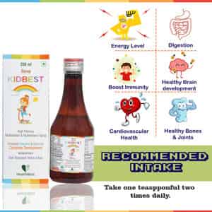 Buy HEALTHBEST KIDBEST MULTIVITAMIN & MULTIMINERAL SYRUP FOR KIDS|ZINC ...