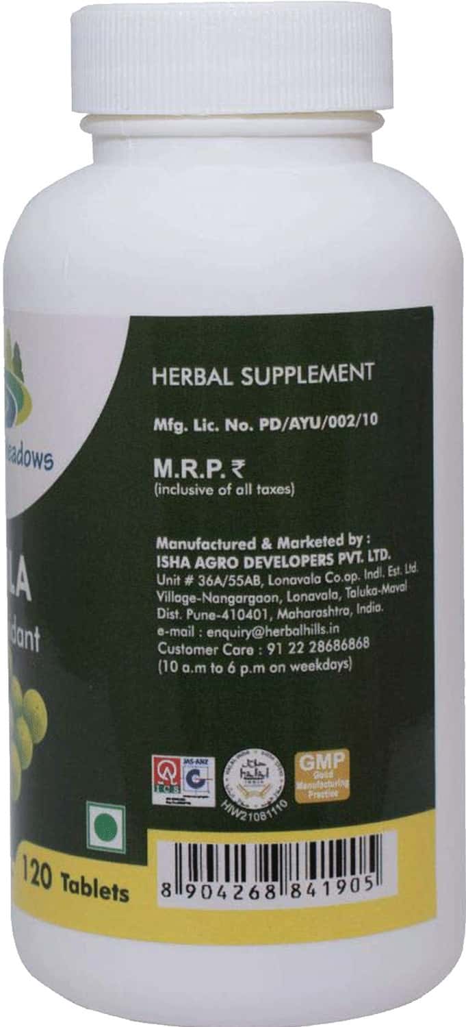 Buy GRAZING MEADOWS AMLA TABLETS AYURVEDIC AMLA 120 TABLETS EMBLICA ...