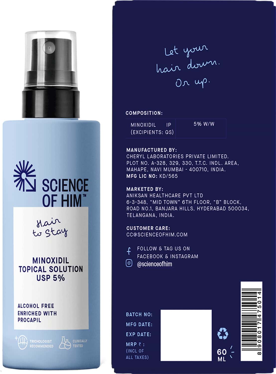 Buy SCIENCE OF HIM HAIR TO STAY HAIR GROWTH SOLUTION Online & Get Upto ...