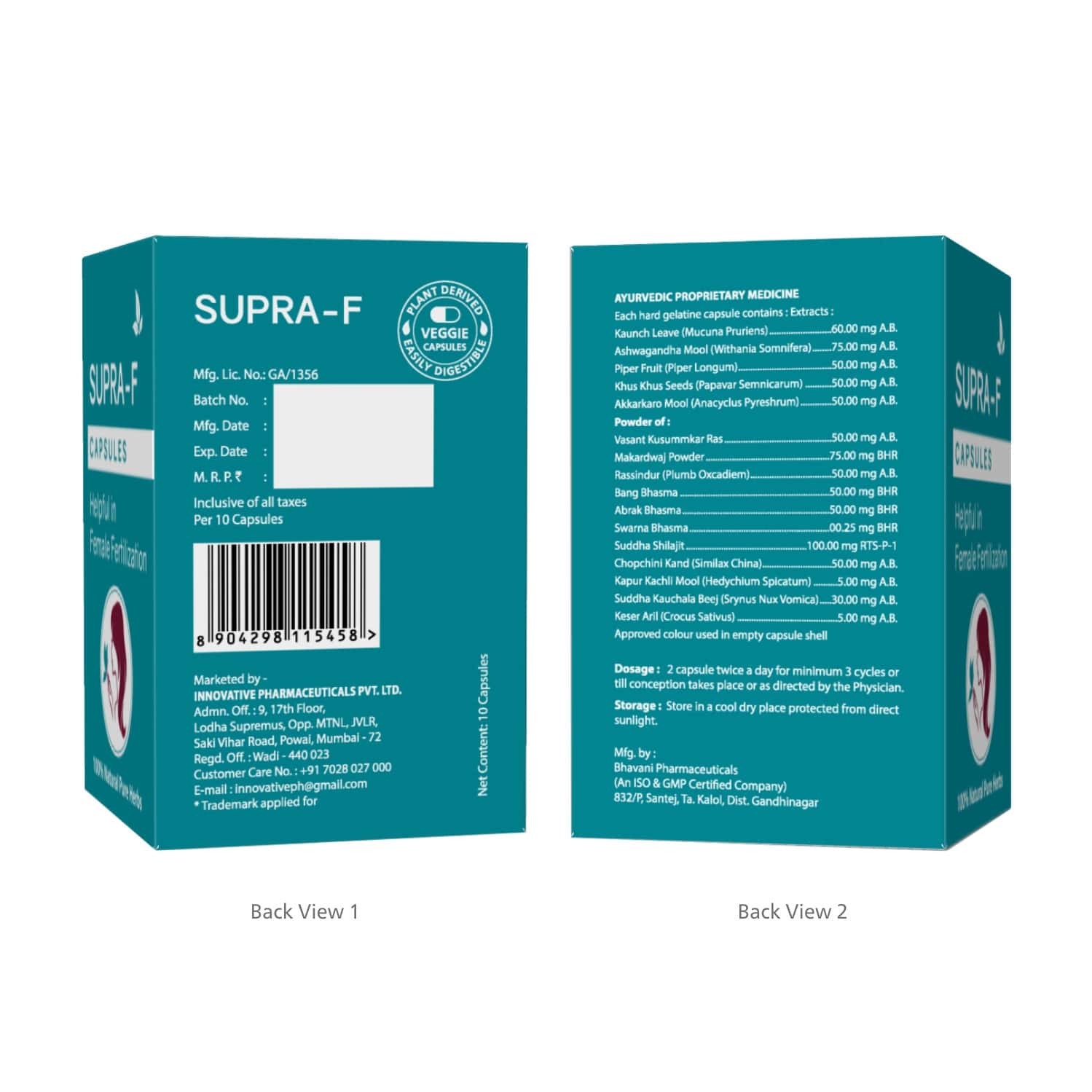 Buy SUPRA F CAPSULES 10 CAPS | FOR WOMEN'S WELLNESS | PACK OF 3 Online ...