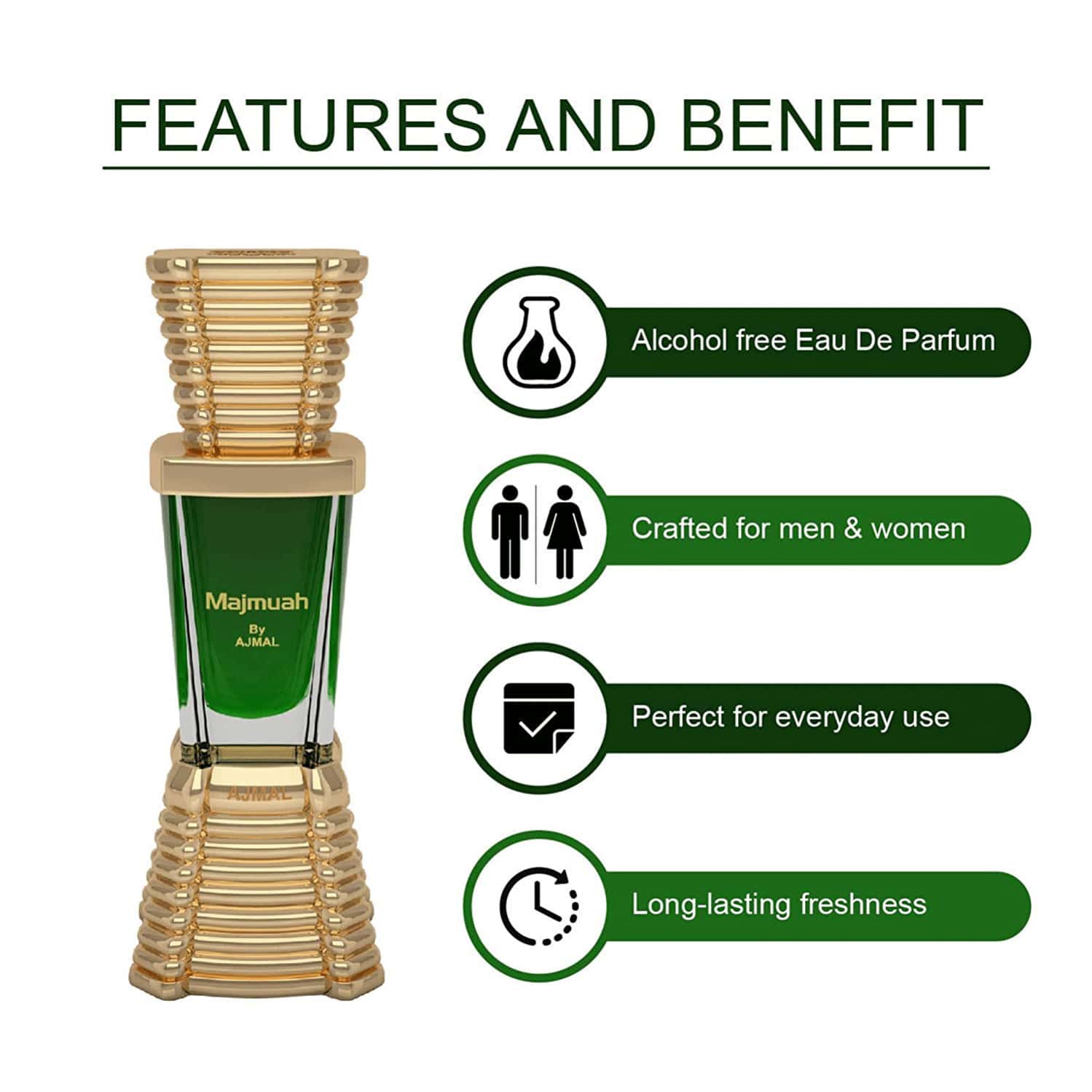 Buy AJMAL WISAL EDP 50ML PERFUME FOR WOMEN AND MAJMUA CP OIL ALCOHOL ...