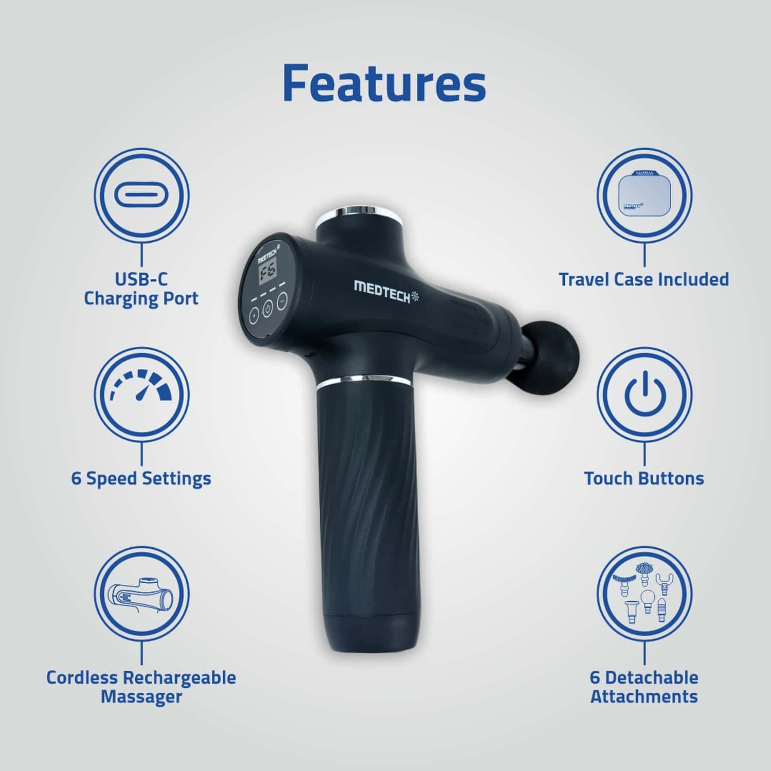Buy MEDTECH MASSAGE GUN MASSAGER GMV1 Online & Get Upto 60% OFF at ...