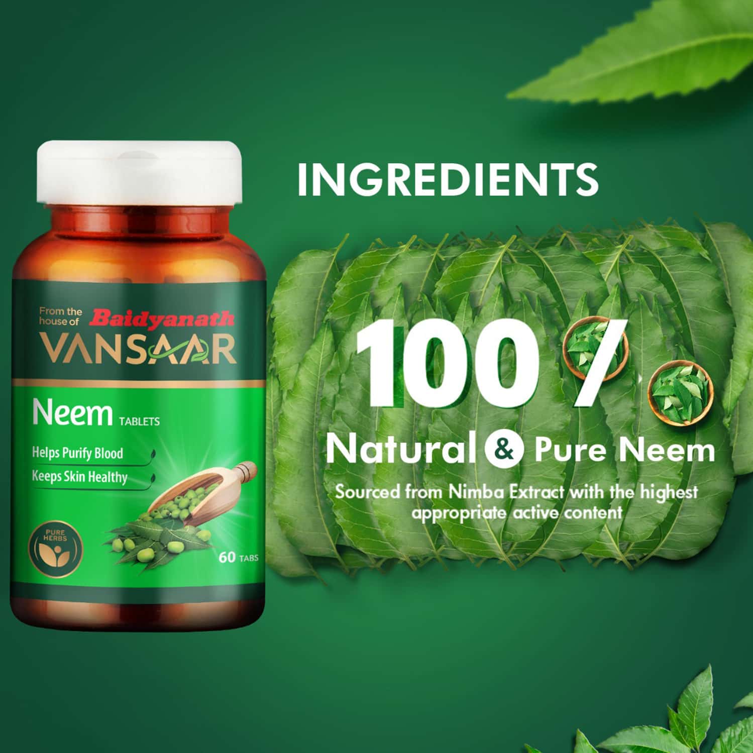 Buy VANSAAR NEEM TABLETS60 TABLET Online & Get Upto 60% OFF at PharmEasy