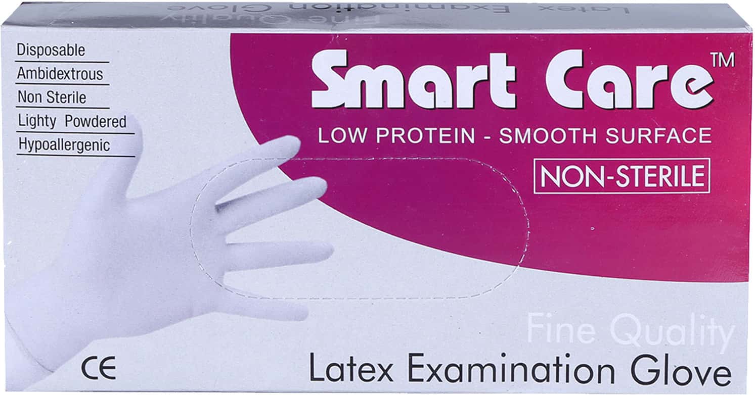 Buy SMART CARE EXAMINATION GLOVES POWDERED (SMALL) PACK OF 100 PCS ...