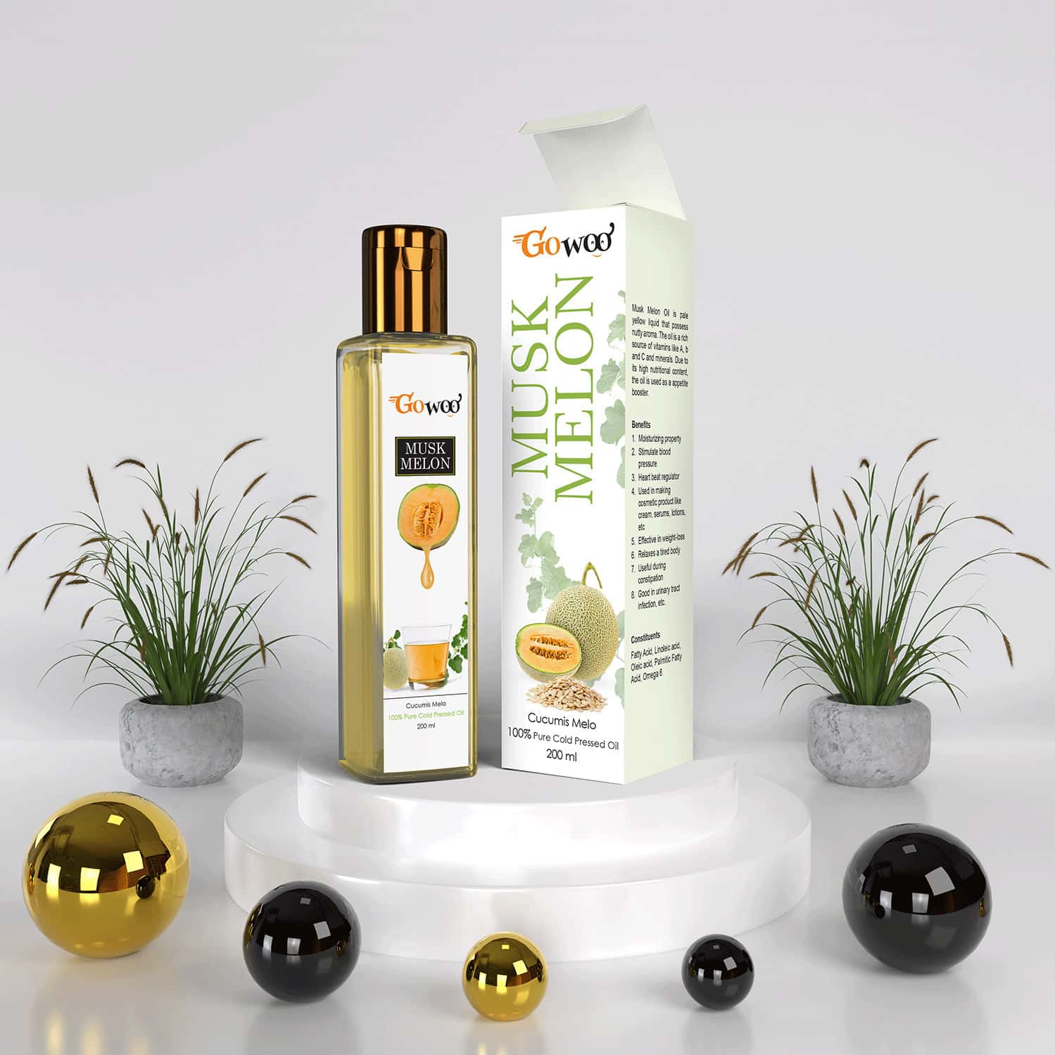 Buy GO WOO 100% PURE MUSK MELON CARRIER OIL FRAGRANCE Online & Get Upto ...