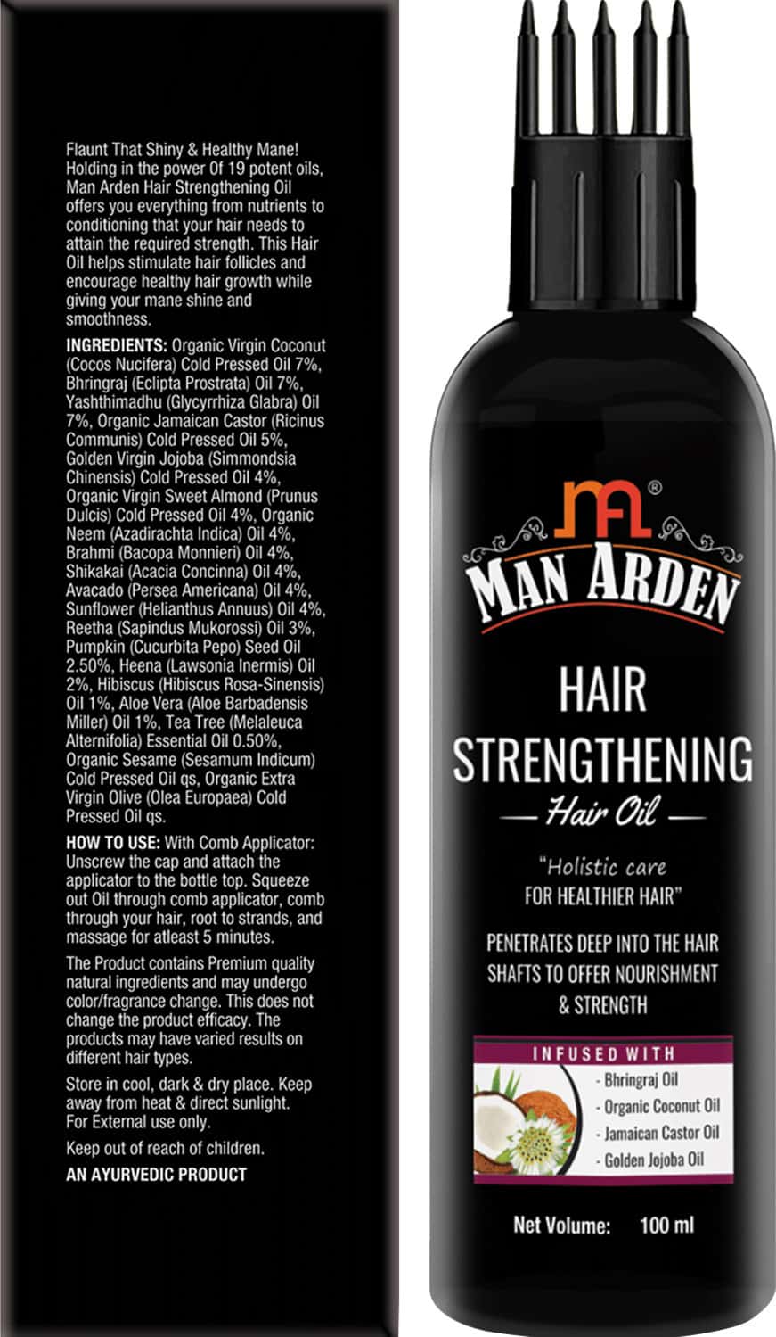 Buy MAN ARDEN HAIR STRENGTHENING HAIR OIL COMB APPLICATOR FOR MEN ...