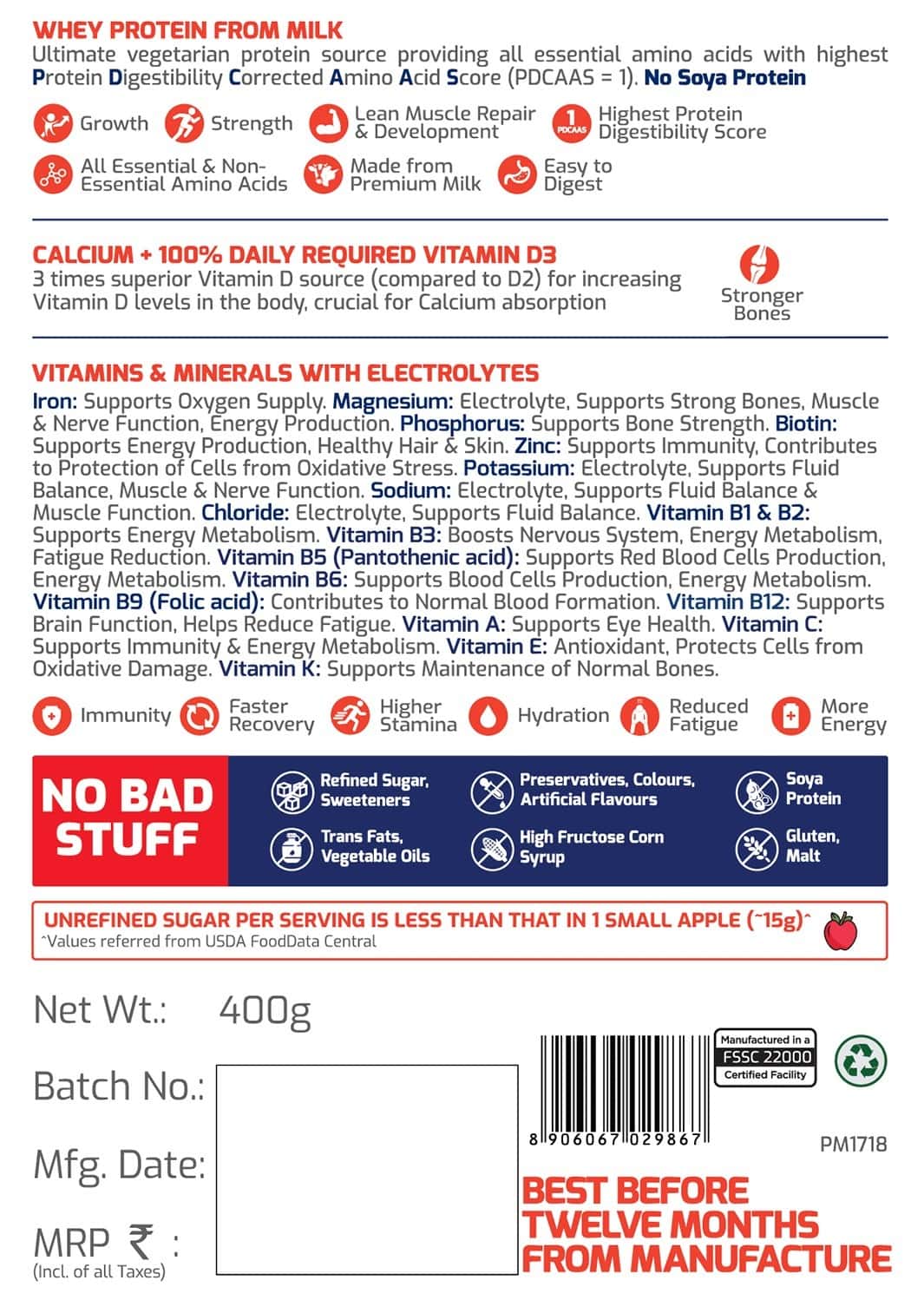 Buy GRITZO SUPERMILK 8-12Y (YOUNG ATHLETES) NUTRITION DRINK- 400 G ...