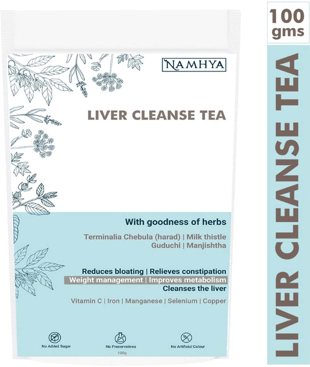 Buy NAMHYA LIVER CLEANSE TEA 100G POUCH Online & Get Upto 60% OFF at ...