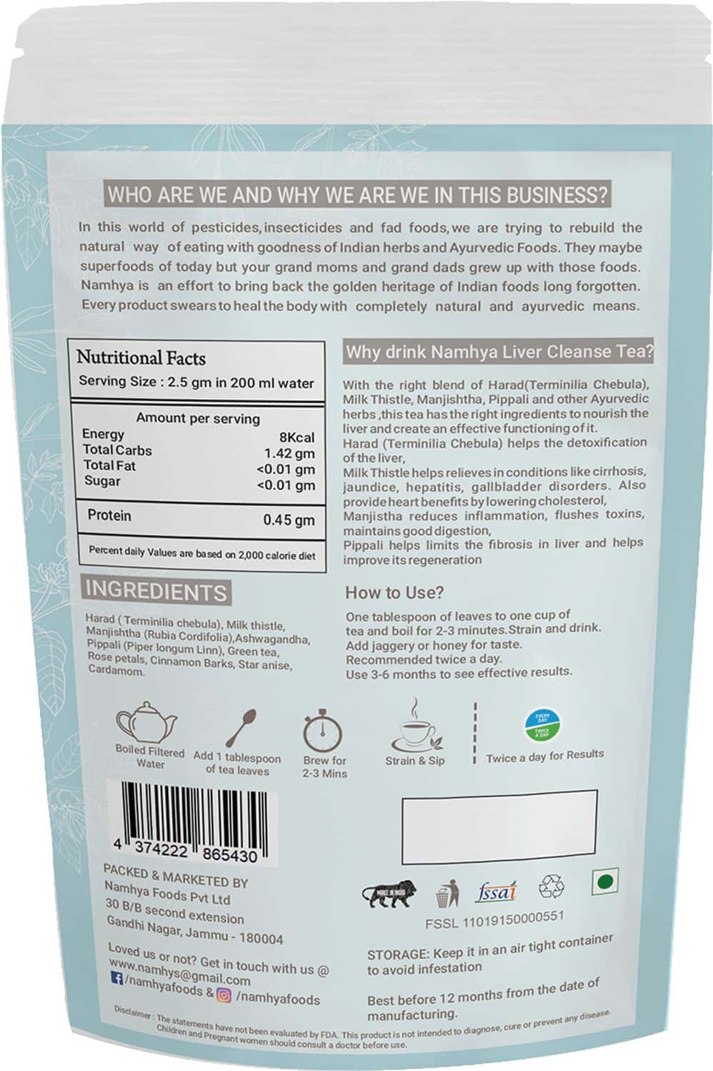 Buy NAMHYA LIVER CLEANSE TEA 100G POUCH Online & Get Upto 60% OFF at ...