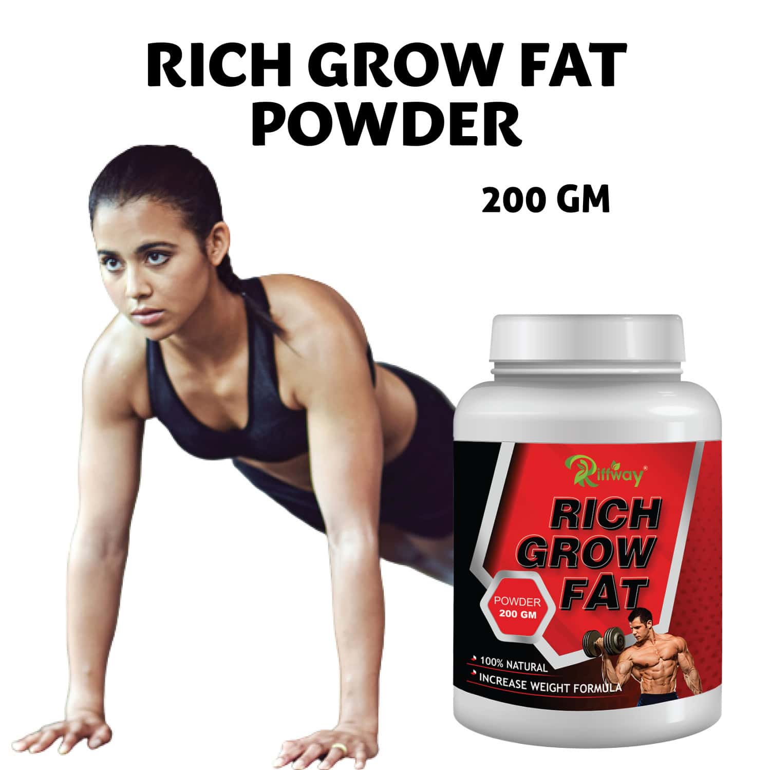 Buy RIFFWAY RICH GROW FAT WEIGHT GAIN POWDER | LEAD IMPROVED SELF ...