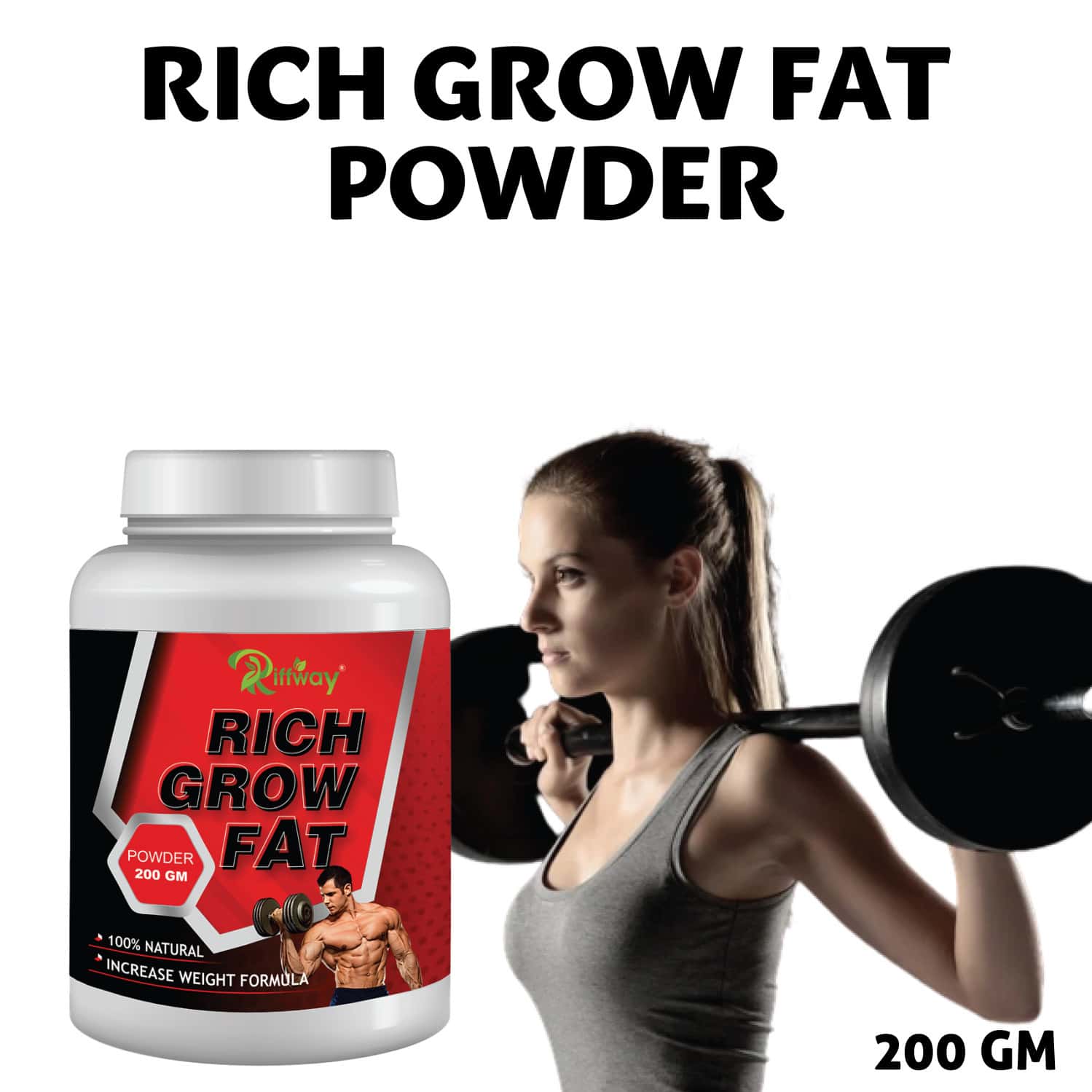 Buy RIFFWAY RICH GROW FAT WEIGHT GAIN POWDER | LEAD IMPROVED SELF ...