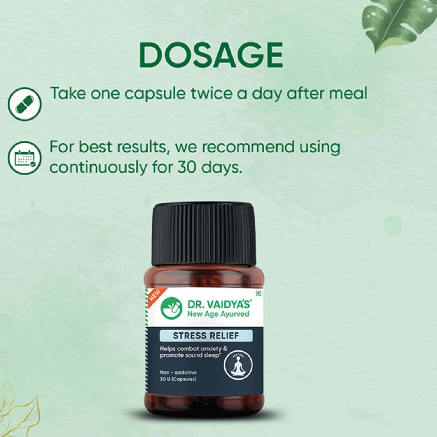 Buy DR. VAIDYA'S STRESS RELIEF -30 CAPSULES - PACK OF 2 Online & Get ...