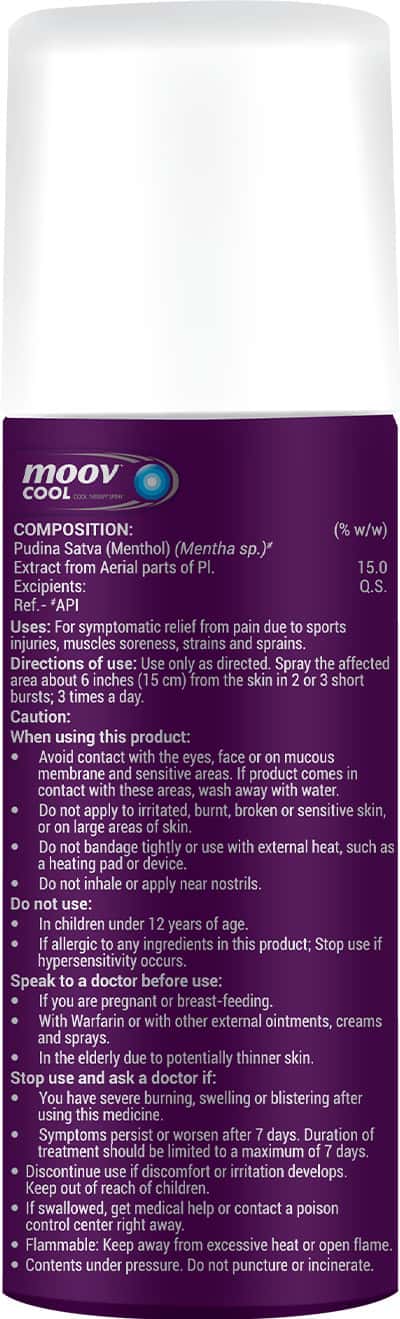 Buy MOOV COOL BOTTLE OF 35GM SPRAY Online & Get Upto 60% OFF at PharmEasy