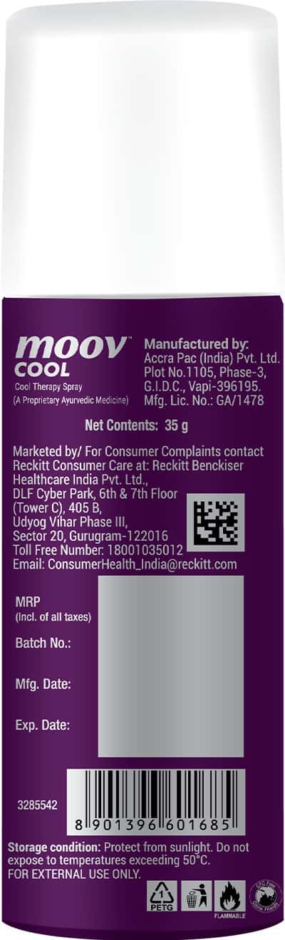 Buy MOOV COOL BOTTLE OF 35GM SPRAY Online & Get Upto 60% OFF at PharmEasy