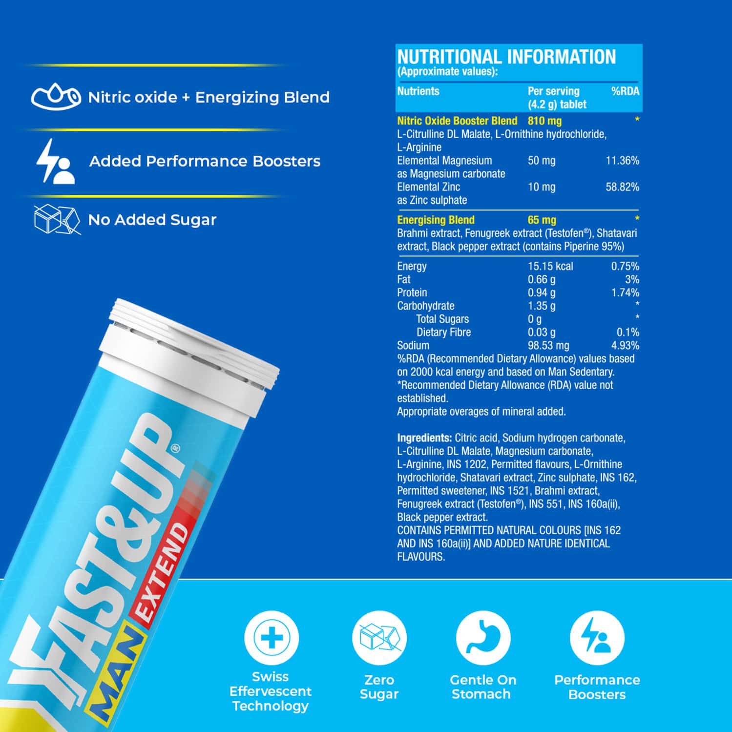 Buy FAST&UP MAN EXTEND | TESTOFEN FENUGREEK EXTRACT -60 EFFERVESCENT ...