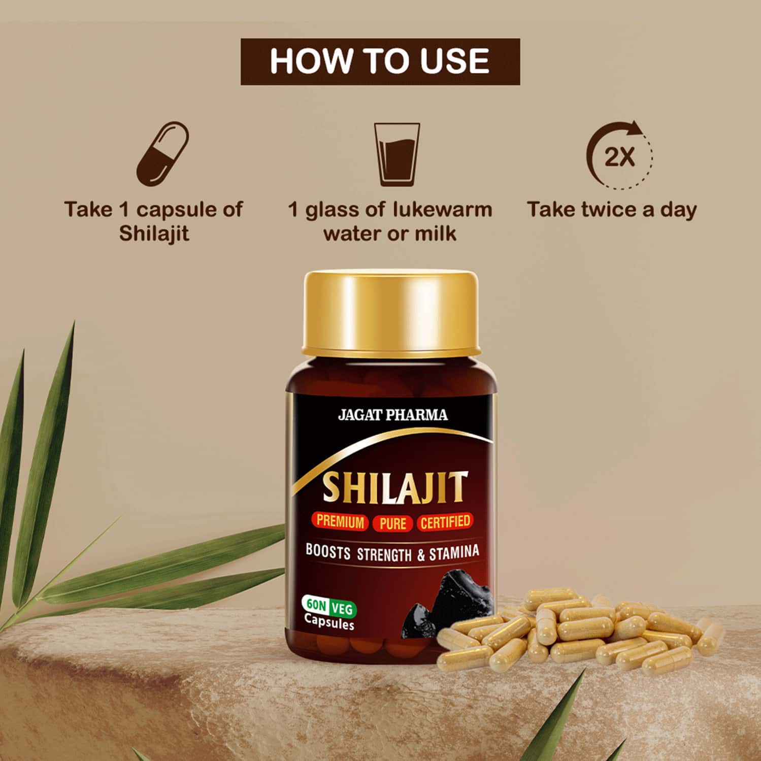 Buy JAGAT PHARMA SHILAJIT 100% AYUVEDIC FOR STRENGHT POWER STAMINA ...