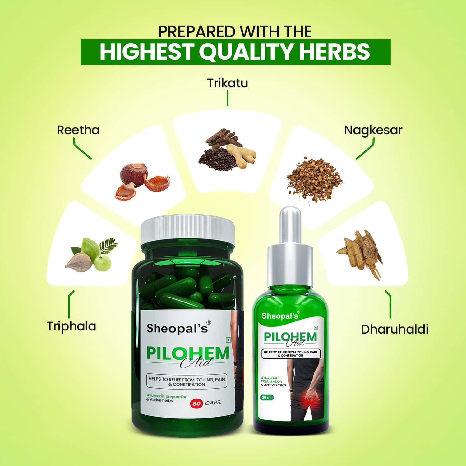 Buy SHEOPAL'S PILOHEM AID - AYURVEDIC FORMULA FOR PILES CARE WITH PILES ...
