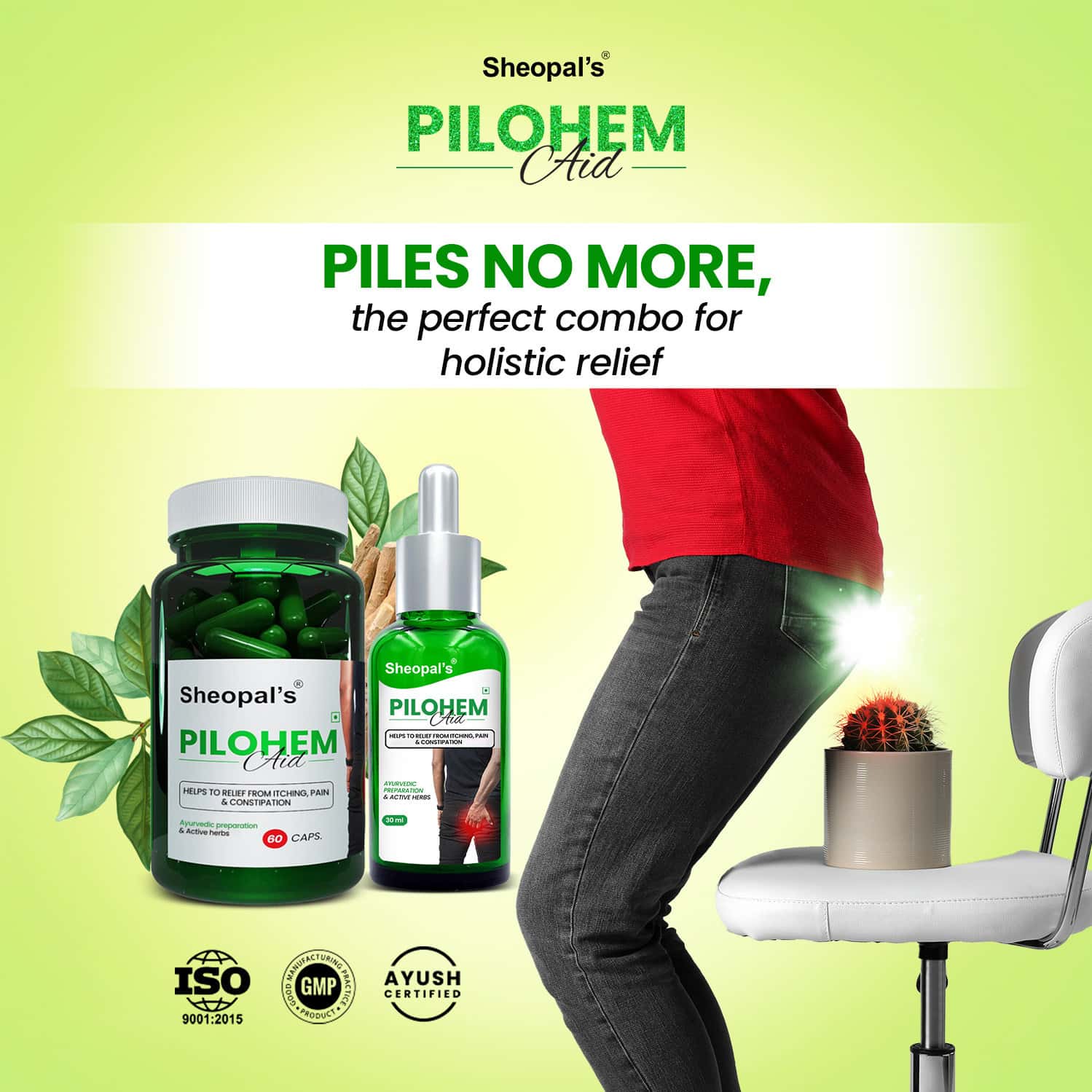 Buy SHEOPAL'S PILOHEM AID - AYURVEDIC FORMULA FOR PILES CARE WITH PILES ...
