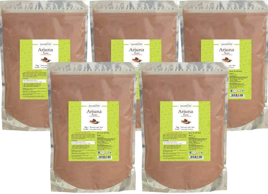 Buy AYUR CHAMP - PACK OF 5 - ARJUNA POWDER | ARJUNA BARK POWDER - 1 KG ...