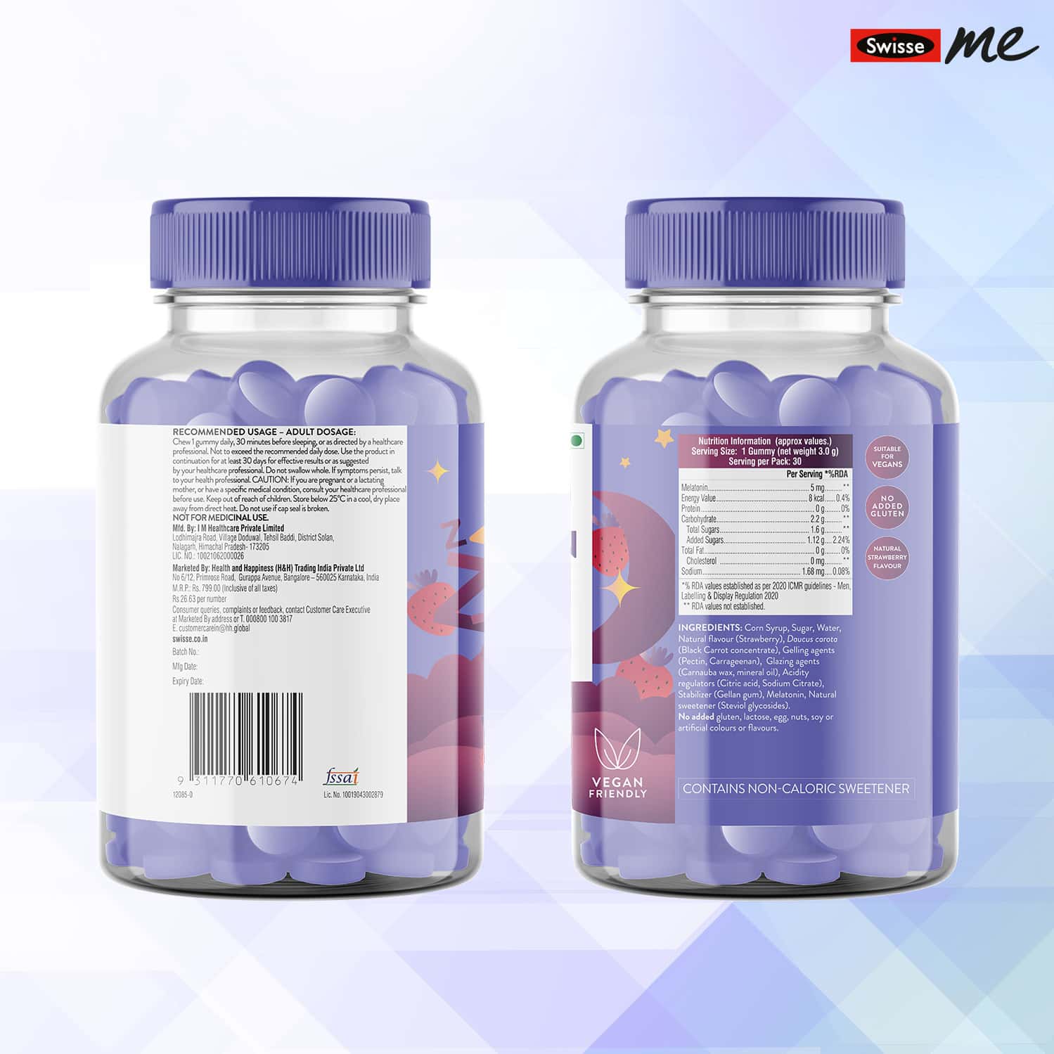 Buy SWISSEME MELATONIN GUMMIES FOR RESTFUL SLEEP (30 GUMMIES) Online ...