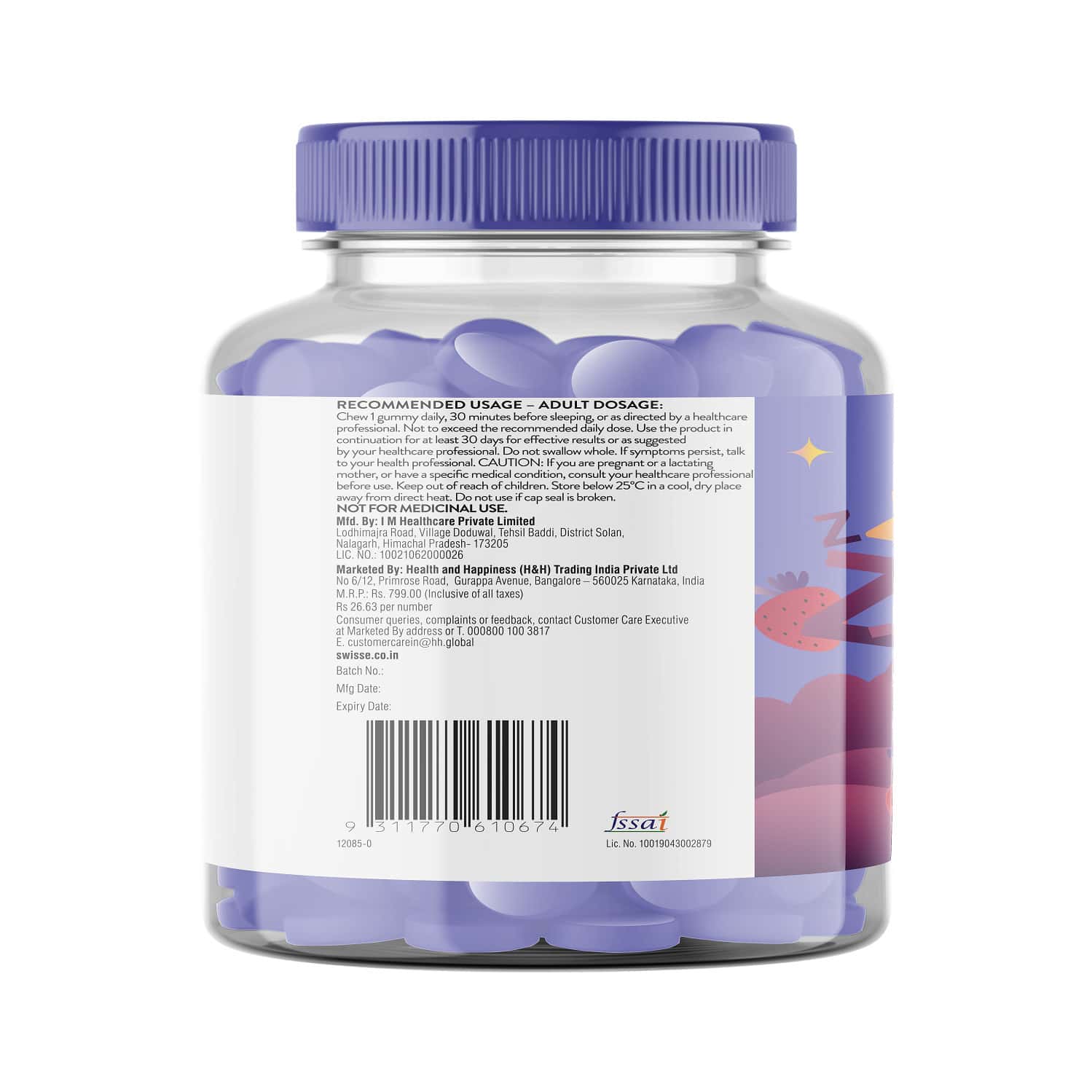 Buy SWISSEME MELATONIN GUMMIES FOR RESTFUL SLEEP (30 GUMMIES) Online ...