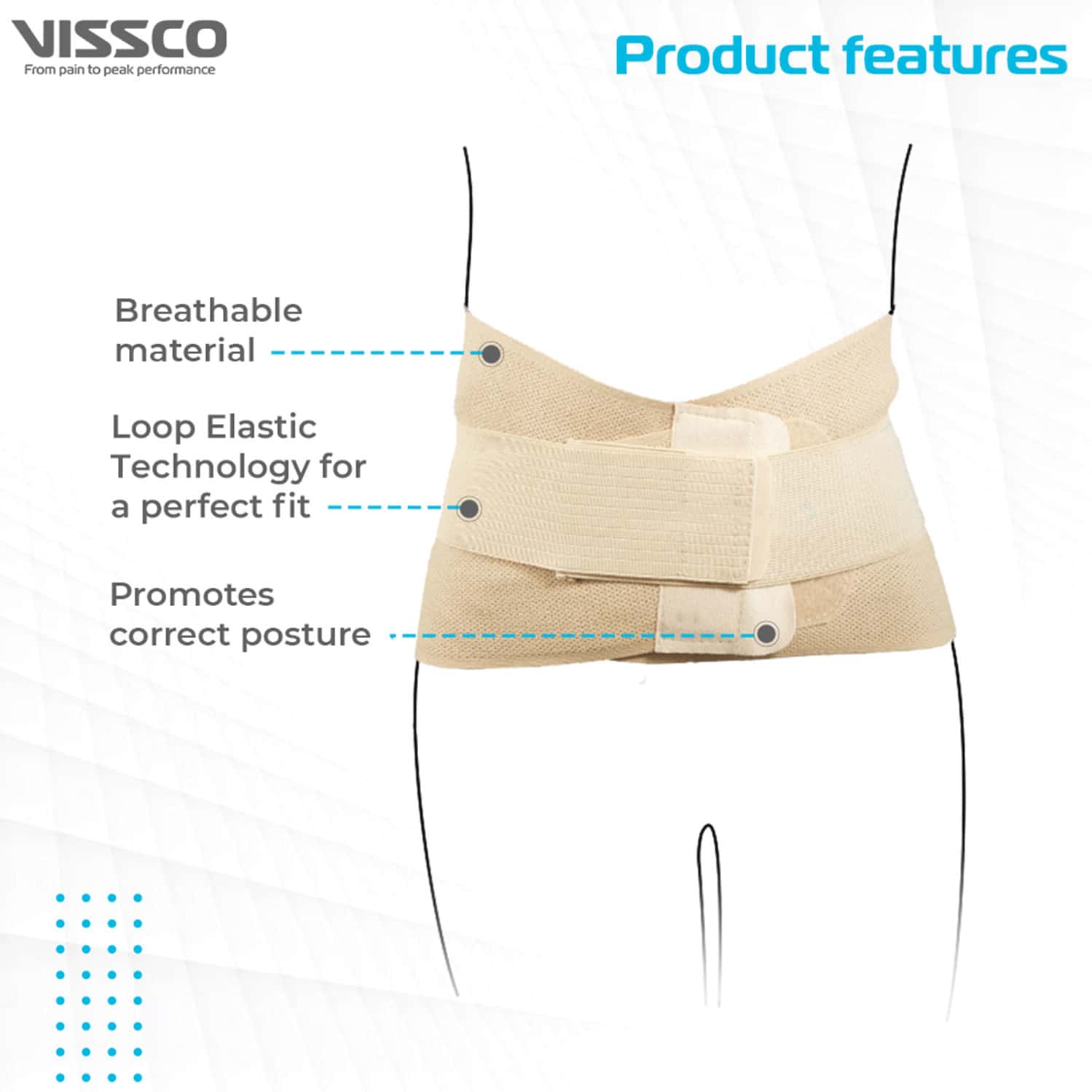 Buy VISSCO SACRO LUMBAR BELT | BACK SUPPORT FOR THE SPINE|PAIN SOLUTION ...