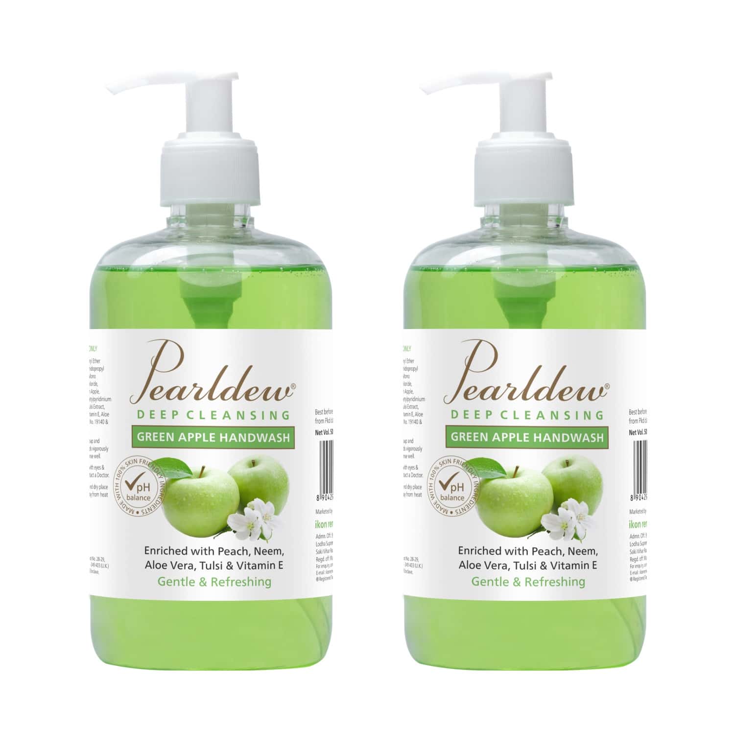 Buy PEARLDEW NATURAL GREEN APPLE DEEP CLEANSING HAND WASH 500 ML | NEEM ...