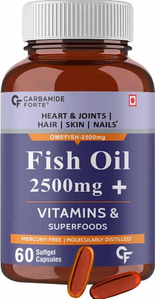 Buy CARBAMIDE FORTE FISH OIL 2500MG WITH BIOTIN VITAMIN D VITAMIN K2 ...
