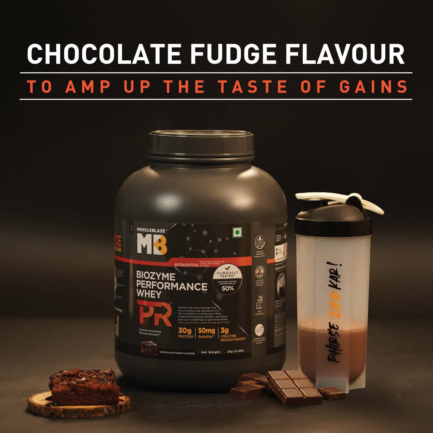 Buy MUSCLEBLAZE BIOZYME PERFORMANCE WHEY PROTEIN PR (CHOCOLATE FUDGE, 2 ...