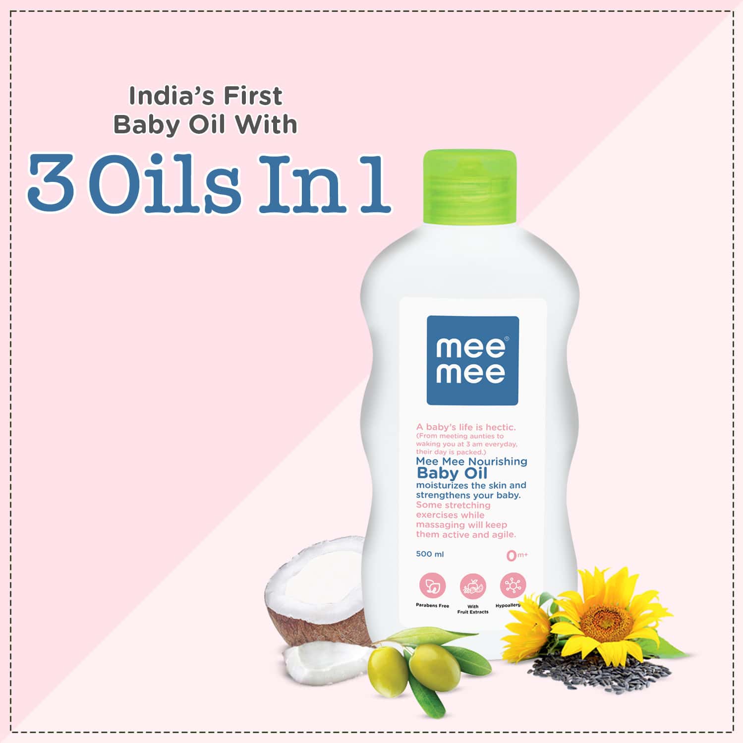 Buy MEEMEE BABY OIL WITH FRUIT EXTRACTS- 500 ML (500 ML) Online & Get ...