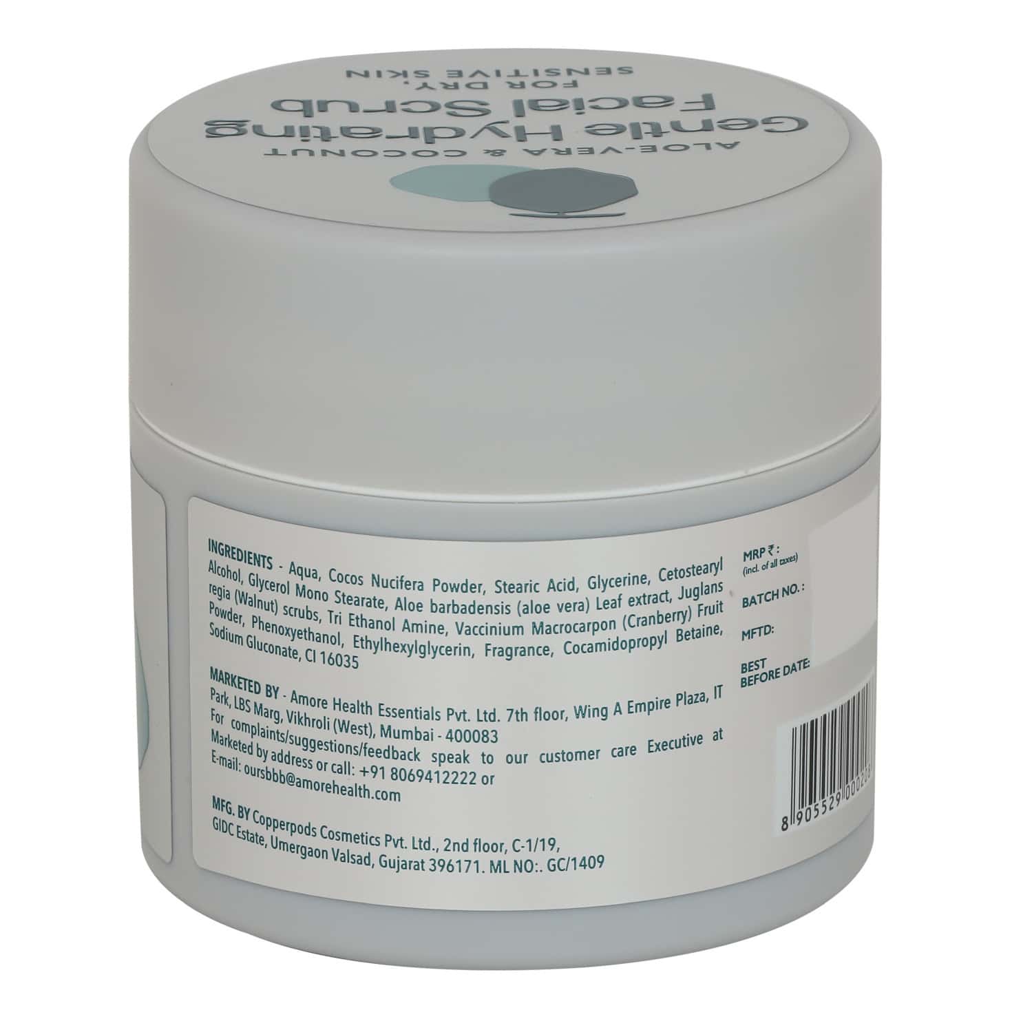 Buy BBB BETTER BODY BOMBAY ALOE & COCONUT GENTLE HYDRATING FACIAL SCRUB ...