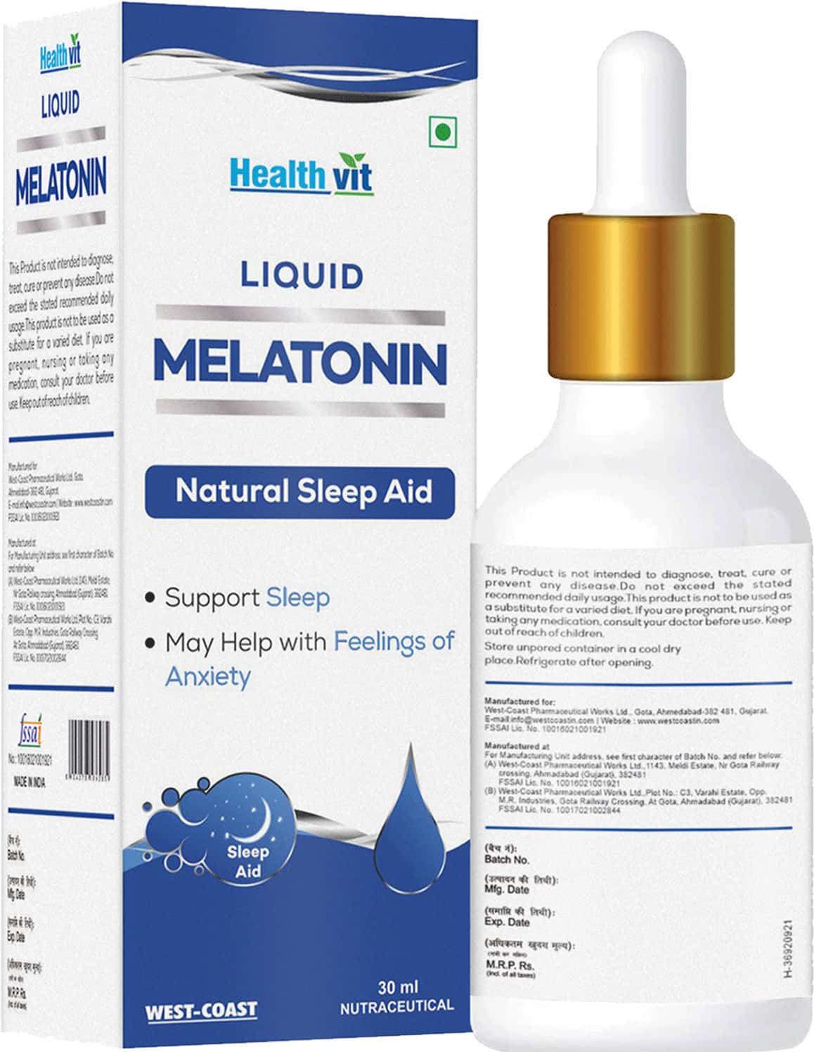 Buy HEALTHVIT MELATONIN LIQUID DROPS – 30ML 100% NATURAL SLEEP AID ...