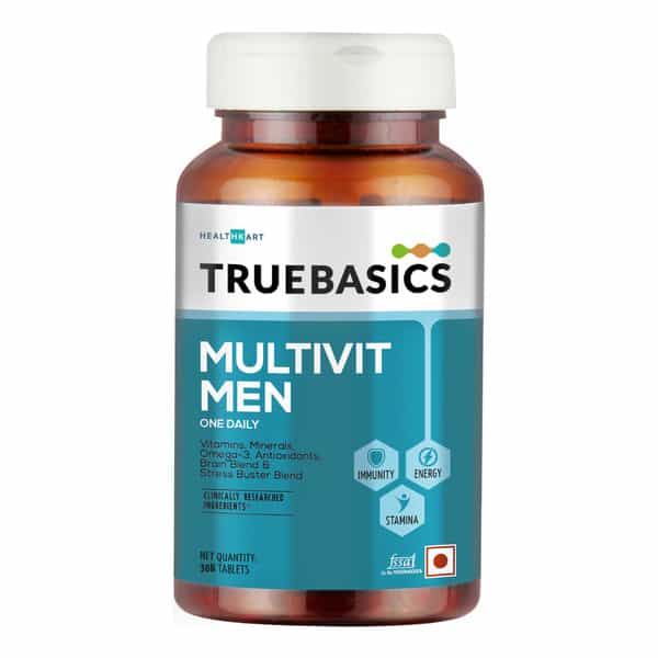 Buy TRUEBASICS MULTIVIT MEN, MULTIVITAMIN FOR MEN, 30 MULTIVITAMIN ...