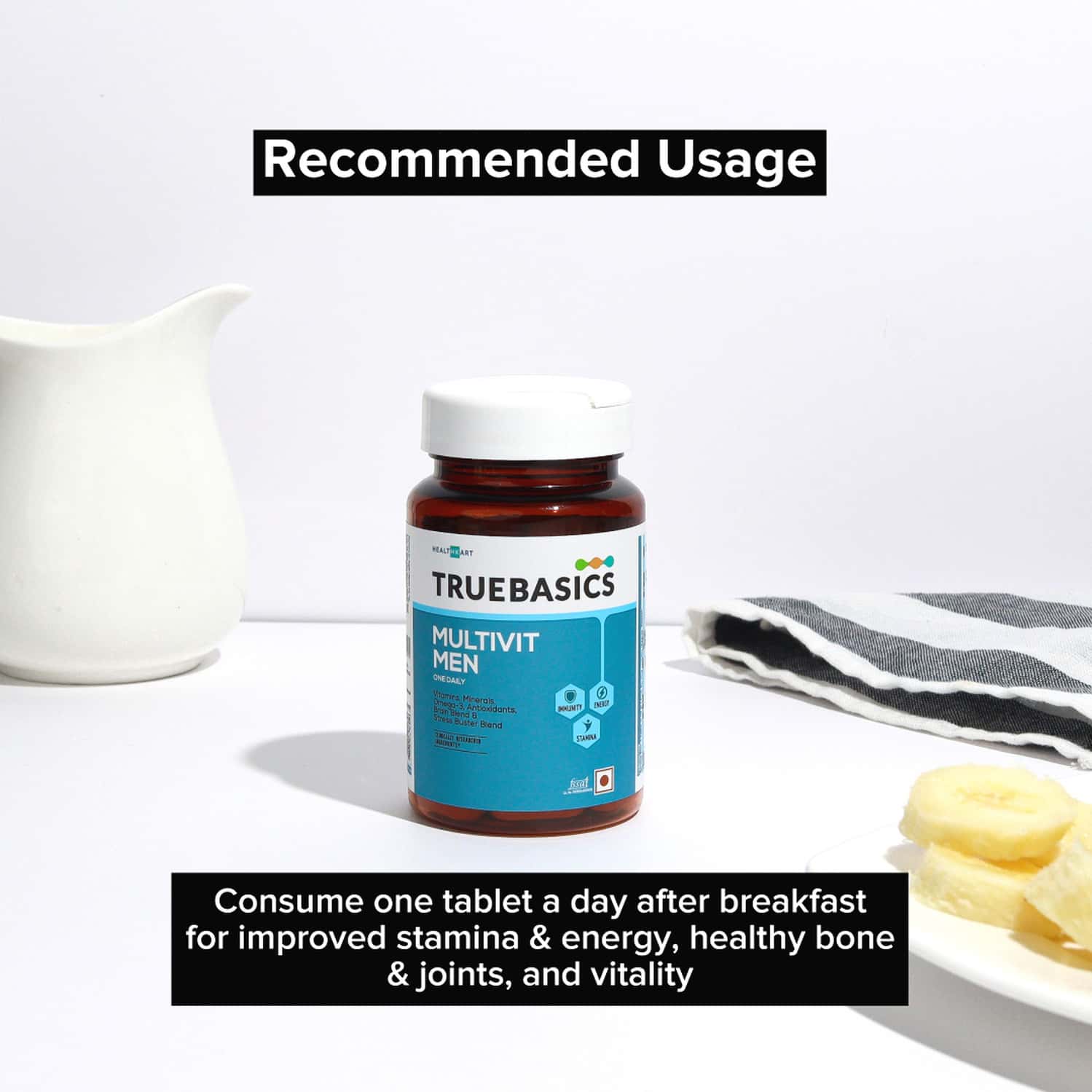 Buy TRUEBASICS MULTIVIT MEN, MULTIVITAMIN FOR MEN, 30 MULTIVITAMIN ...