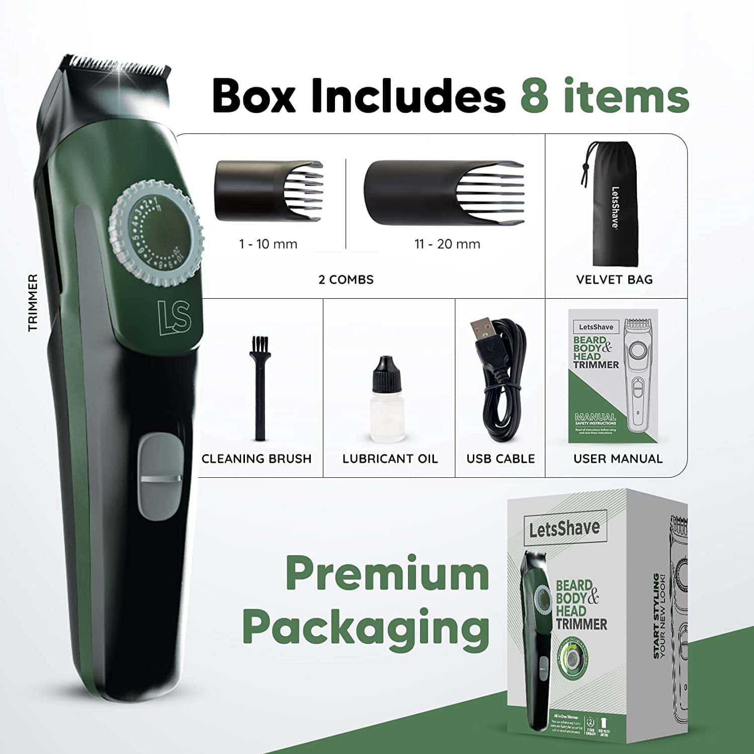 Buy LETSSHAVE HEAD BODY & BEARD TRIMMER FOR MEN Online & Get Upto 60% ...