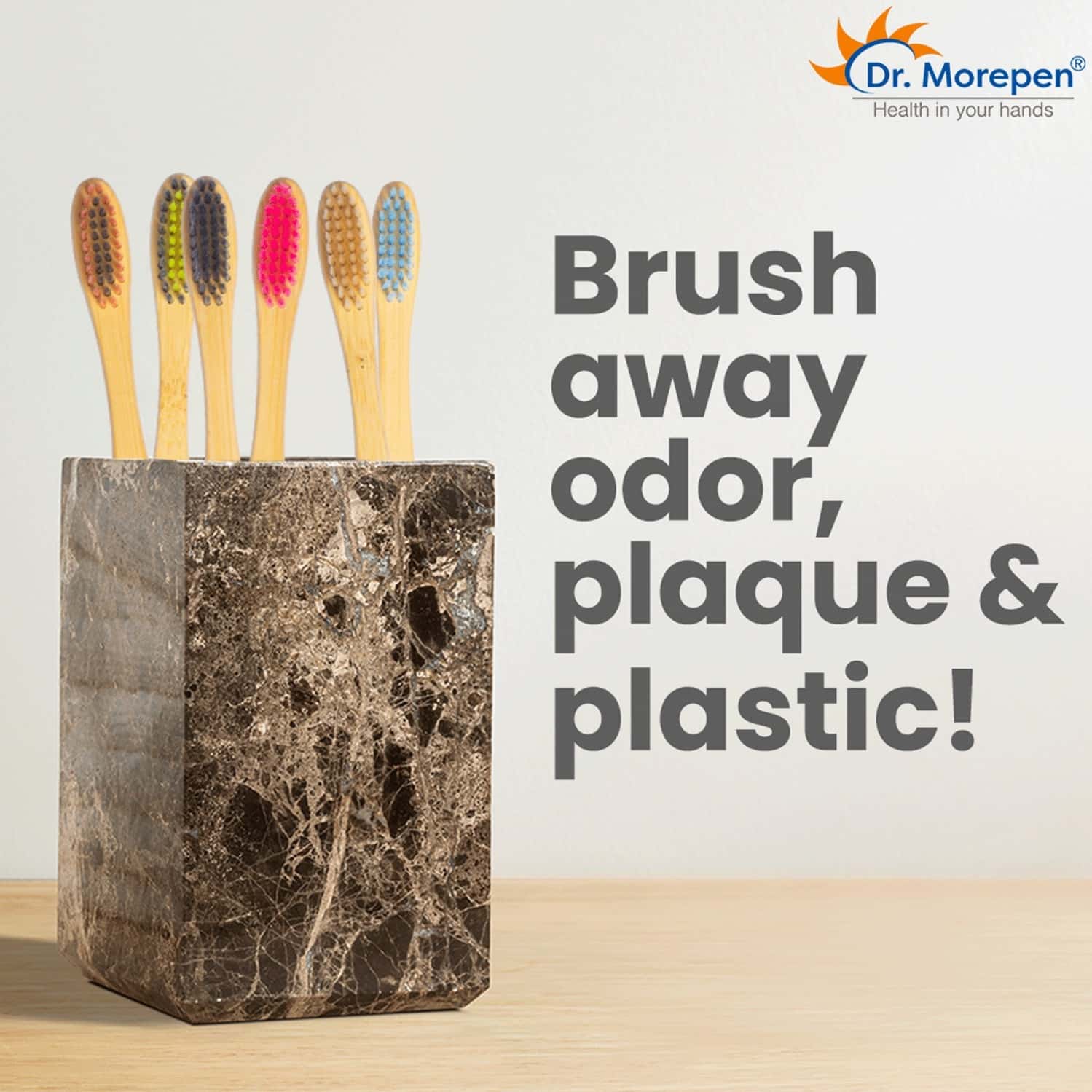 Buy DR. MOREPEN ORGANIC BAMBOO TOOTHBRUSH FOR ADULTS & KIDS - 12 ...