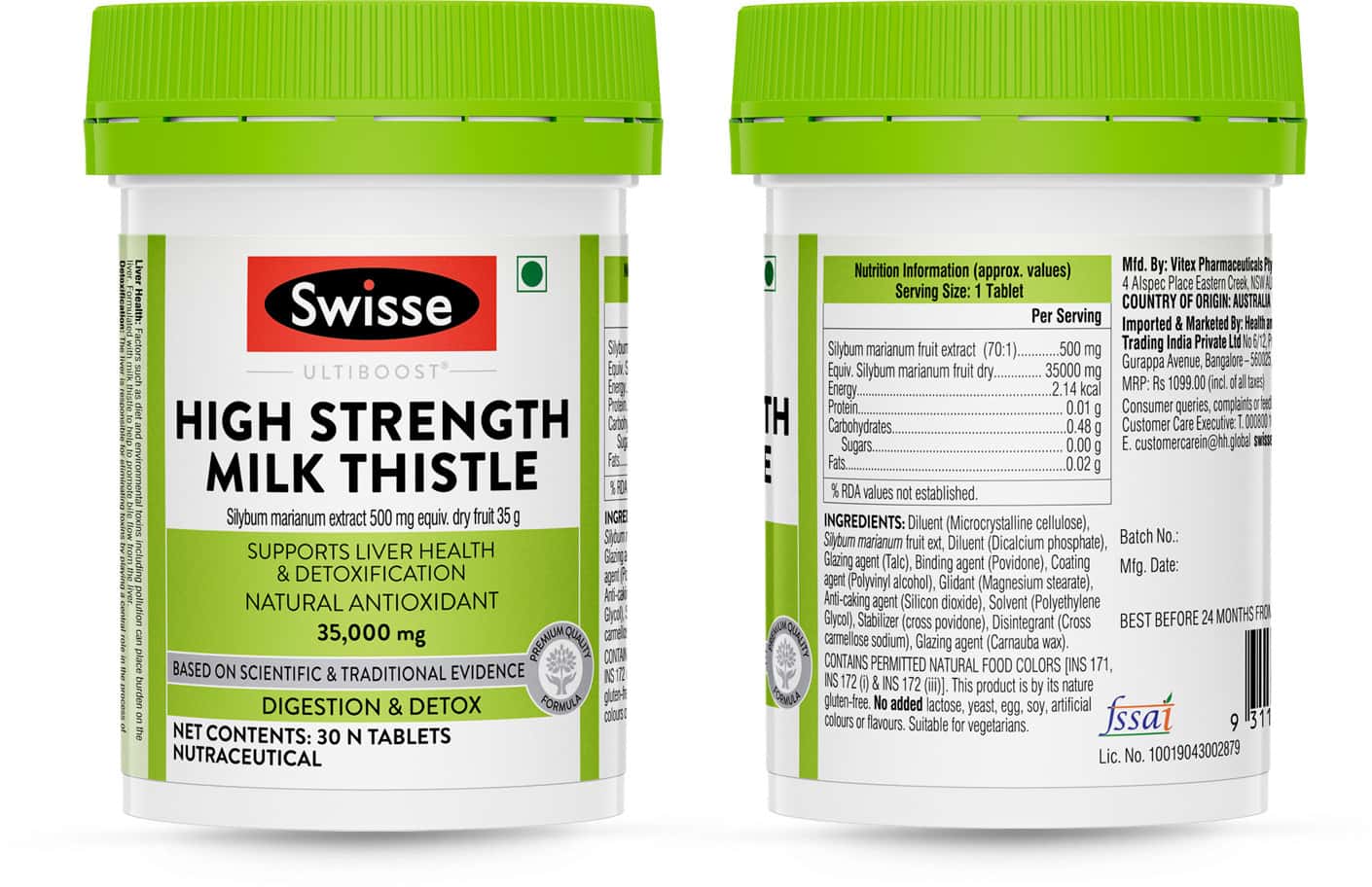Buy SWISSE ULTIBOOST HIGH STRENGTH MILK THISTLE, NATURAL ANTIOXIDANT ...
