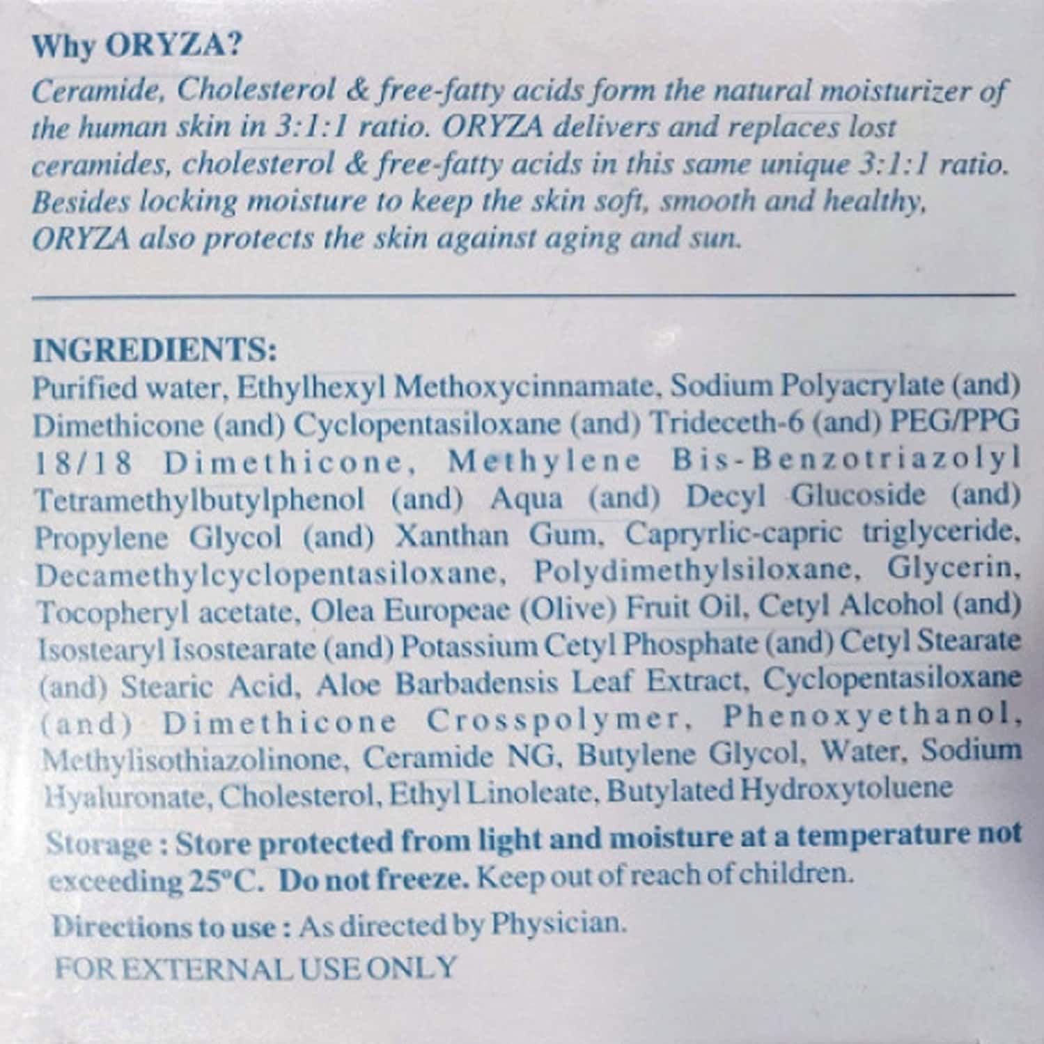 Buy ORYZA SKIN MOISTURISER GEL 50 G Online & Get Upto 60% OFF at PharmEasy