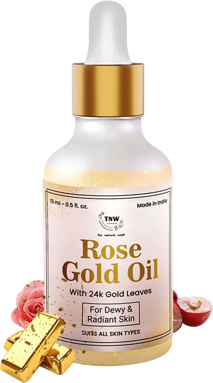 Buy TNW-THE NATURAL WASH ROSE GOLD OIL WITH GOLD FLAKES FOR GLOWING AND ...