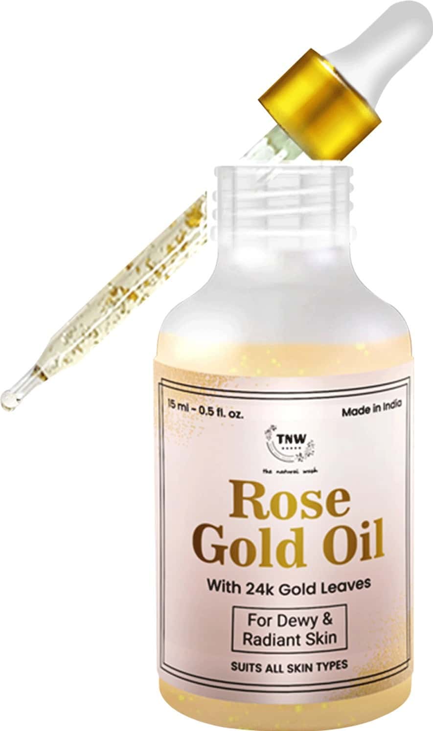Buy TNW-THE NATURAL WASH ROSE GOLD OIL WITH GOLD FLAKES FOR GLOWING AND ...